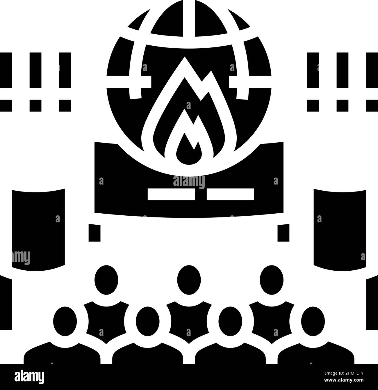 activist climate change glyph icon vector illustration Stock Vector ...