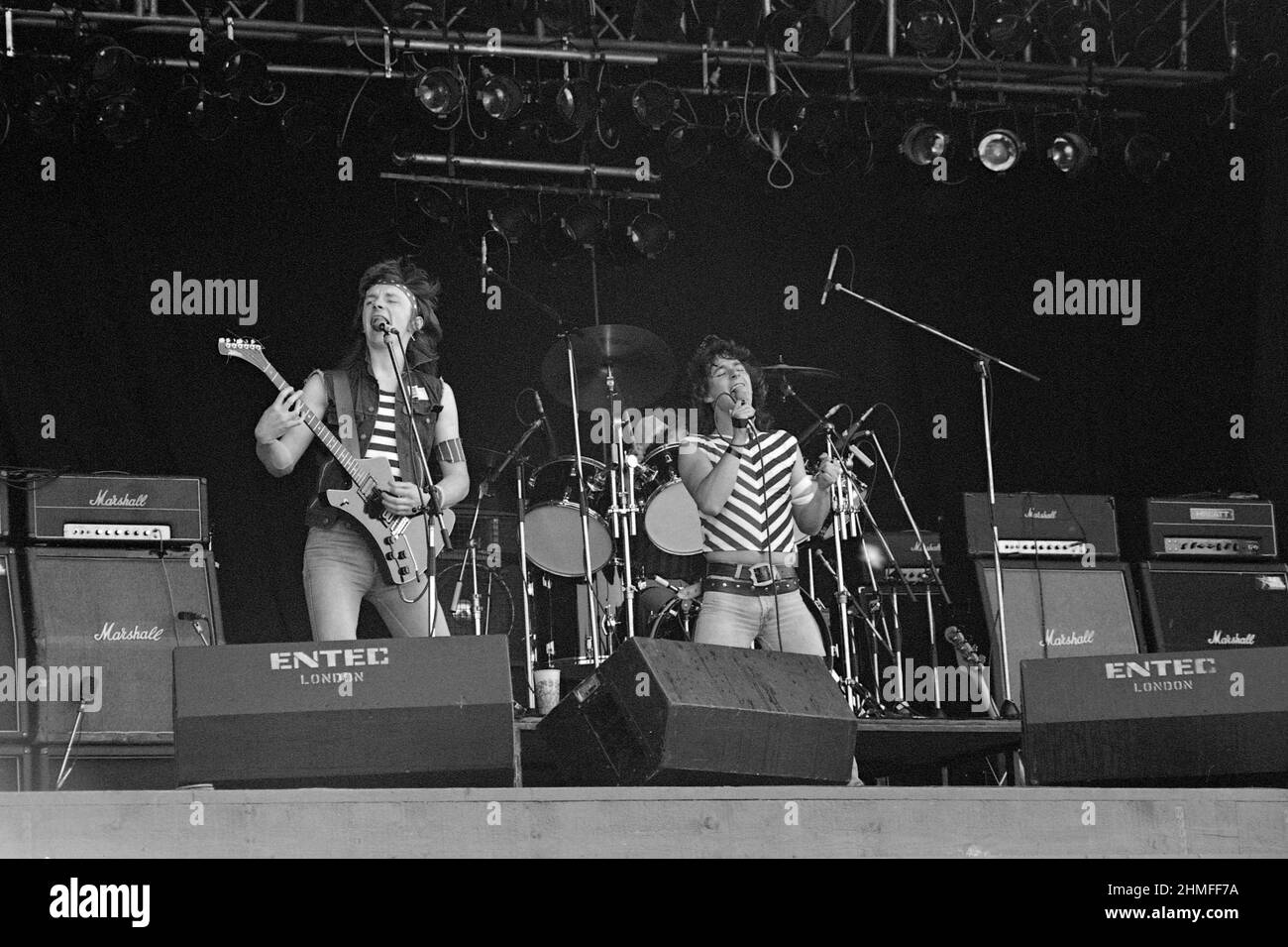 Guitarist Luke Morley and singer Danny Bowes of English band Terraplane ...