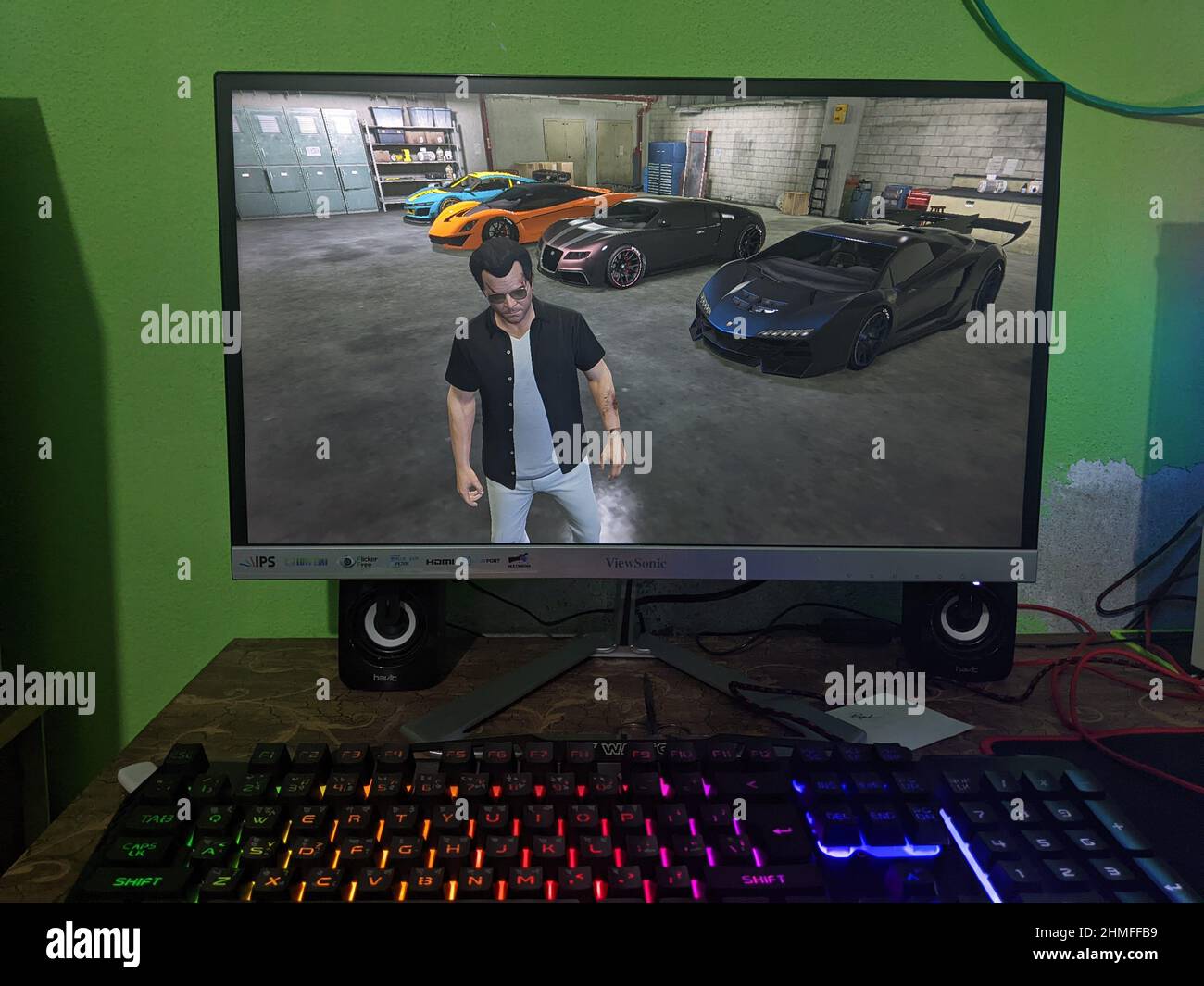 Closeup of GTA V car collection Stock Photo - Alamy