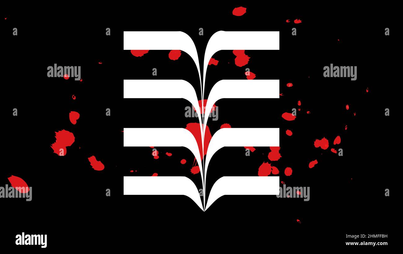 Illustration of a white symbol on black background Stock Photo - Alamy