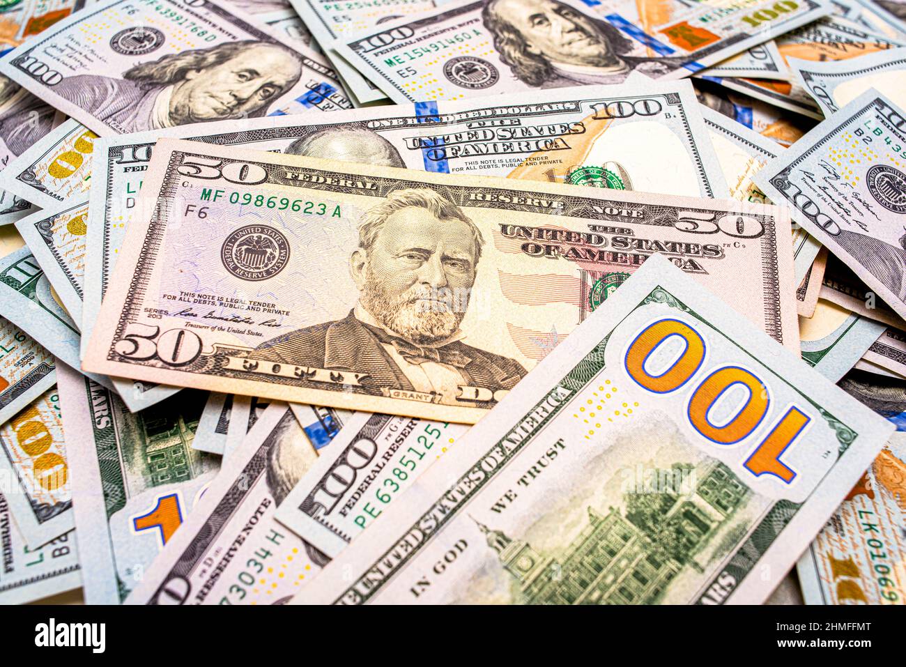 Money American banknotes shot close-up. Currency background Stock Photo ...