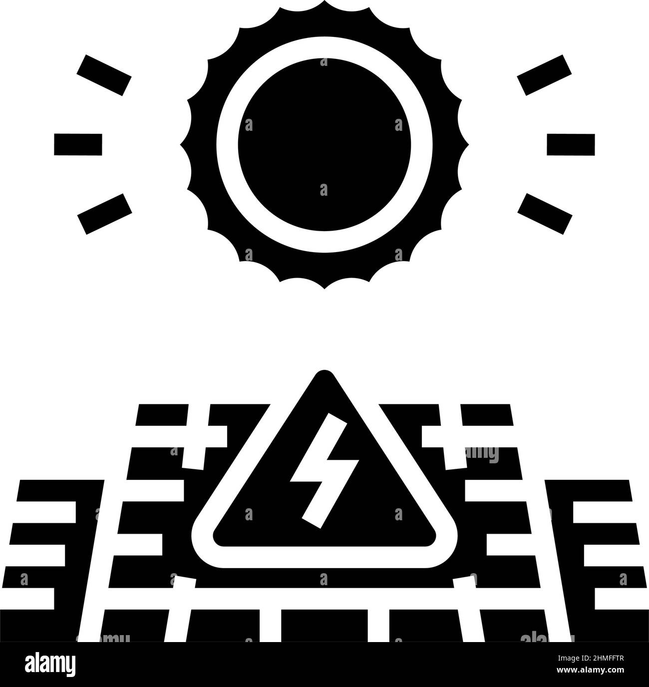 solar energy glyph icon vector illustration Stock Vector Image & Art ...