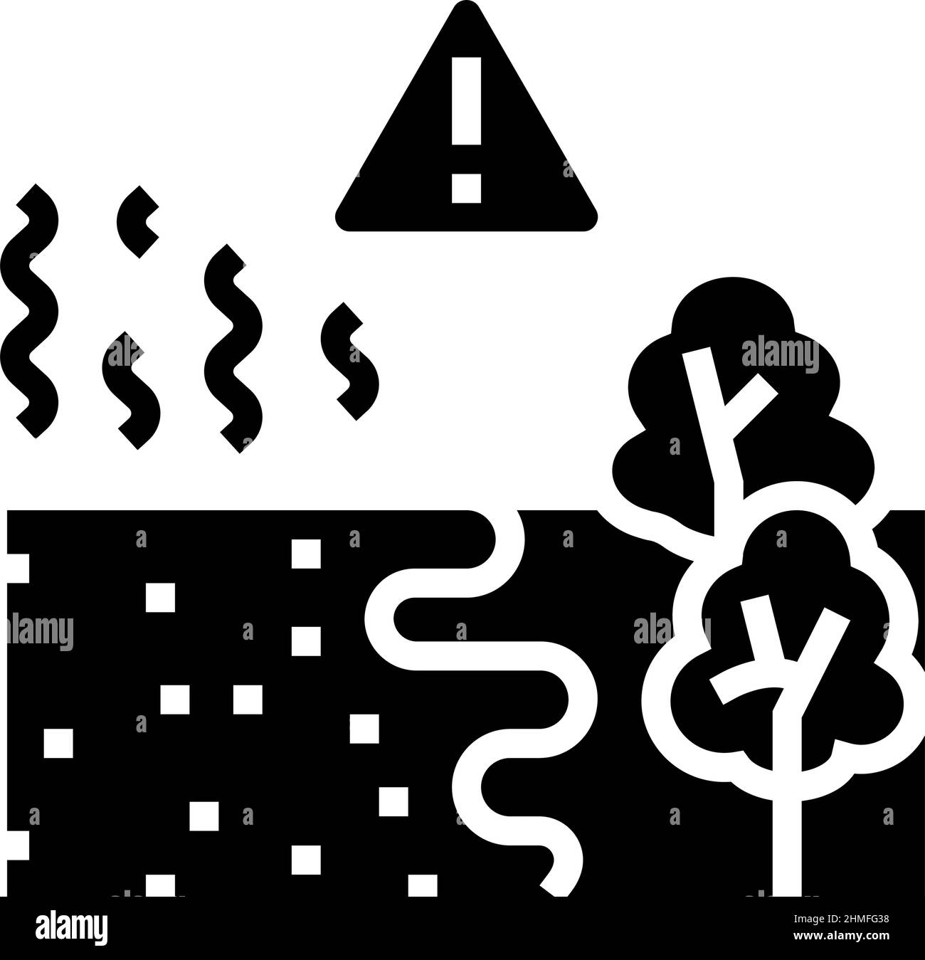 desertification climate glyph icon vector illustration Stock Vector ...