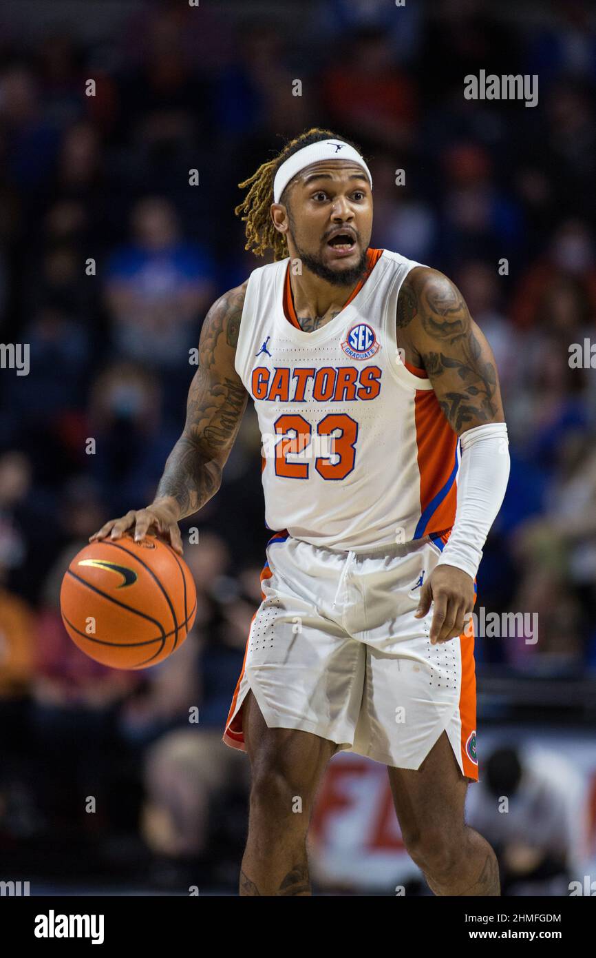 February 9, 2022: Florida Gators guard Brandon McKissic (23) runs the ...
