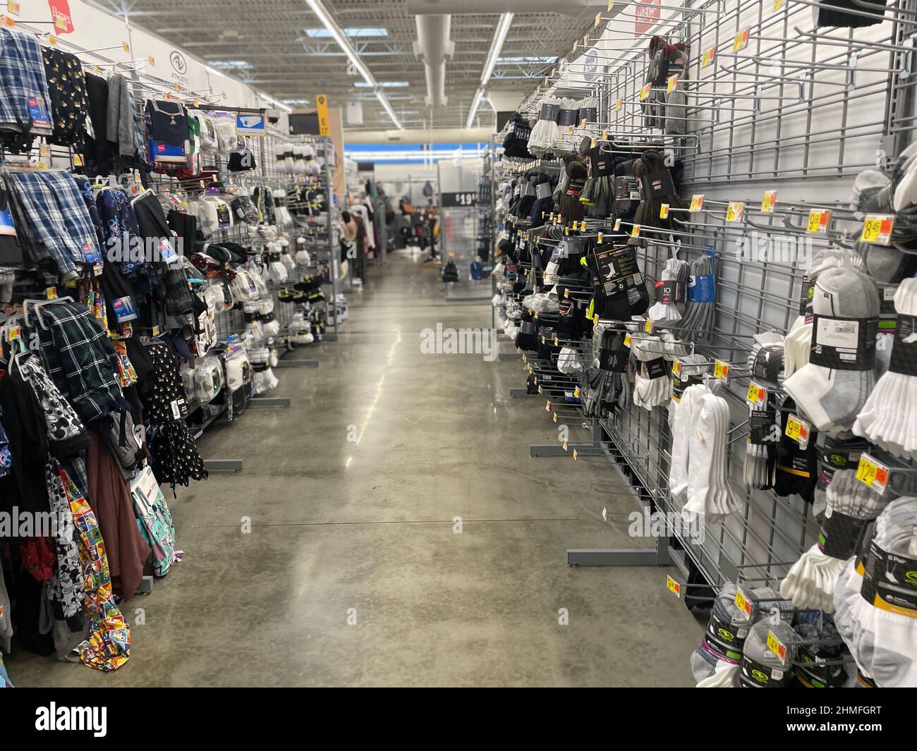 Augusta, Ga USA - 01 02 22: Walmart Supercenter Interior Stock Photo ...