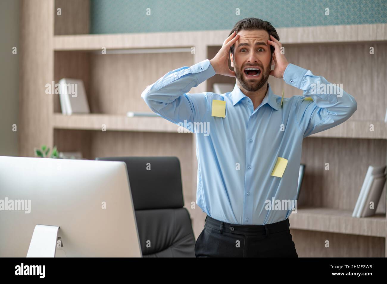 Indian man stressed work hi-res stock photography and images - Alamy