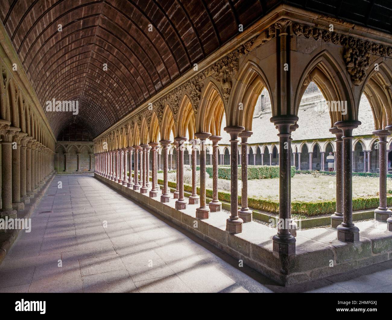 Mont-Saint-Michel, Merveille, Kreuzgang Stock Photo - Alamy