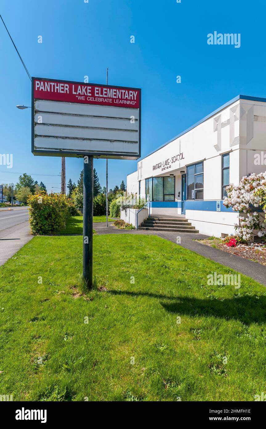 The old Panther Lake Elementary School, torn down in 2019, in Kent ...