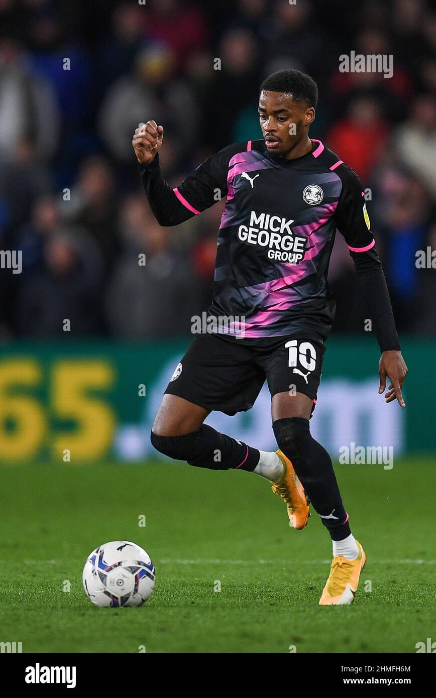 Reece Brown #10 of Peterborough United in action during the game Stock ...