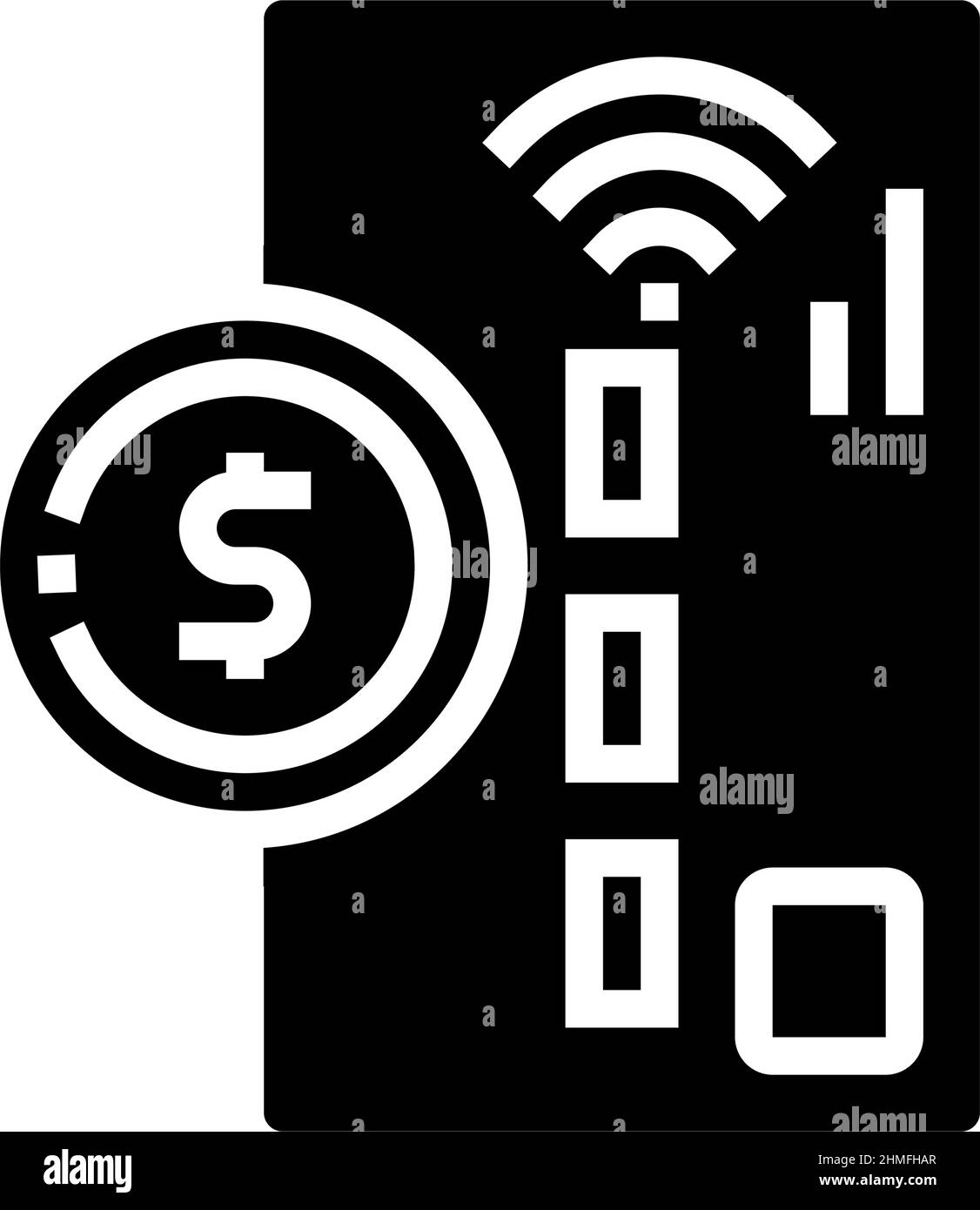 card contactless glyph icon vector illustration Stock Vector Image ...