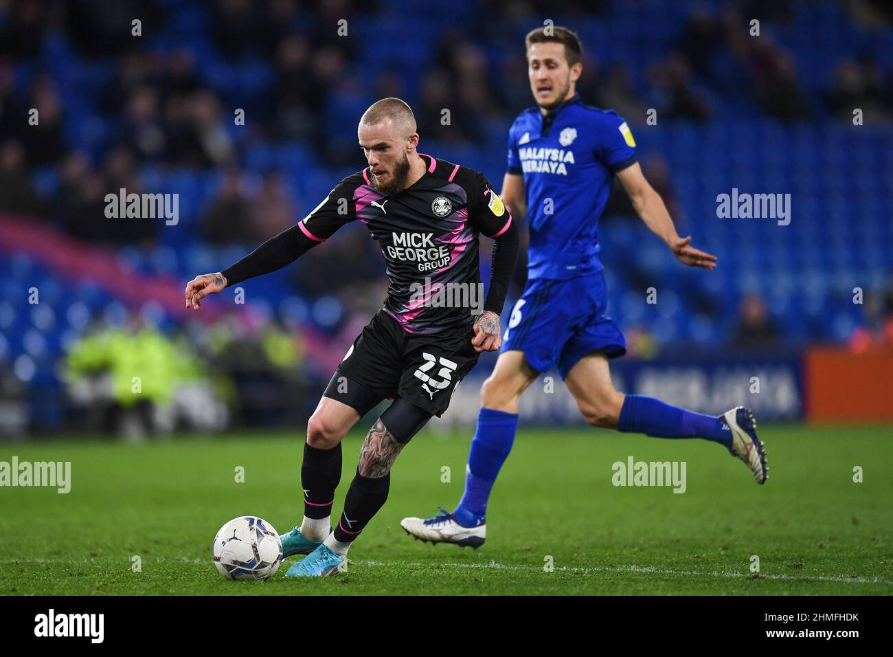 Joe Ward #23 of Peterborough United in action during the game Stock ...