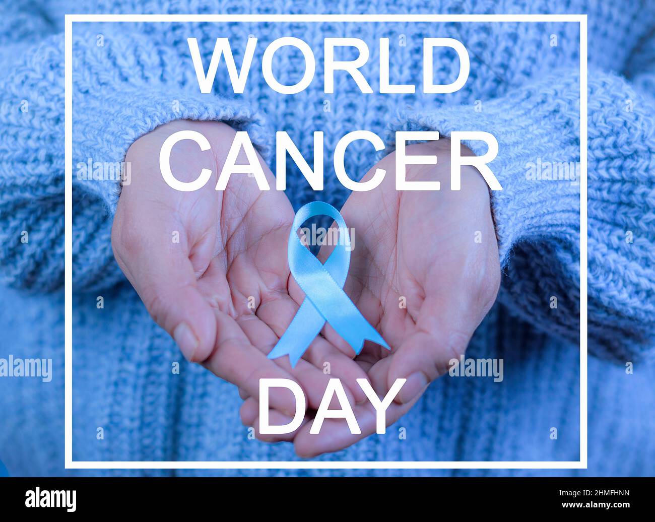 November Prostate Cancer Awareness Month, A Woman's Hands Holding Blue ...