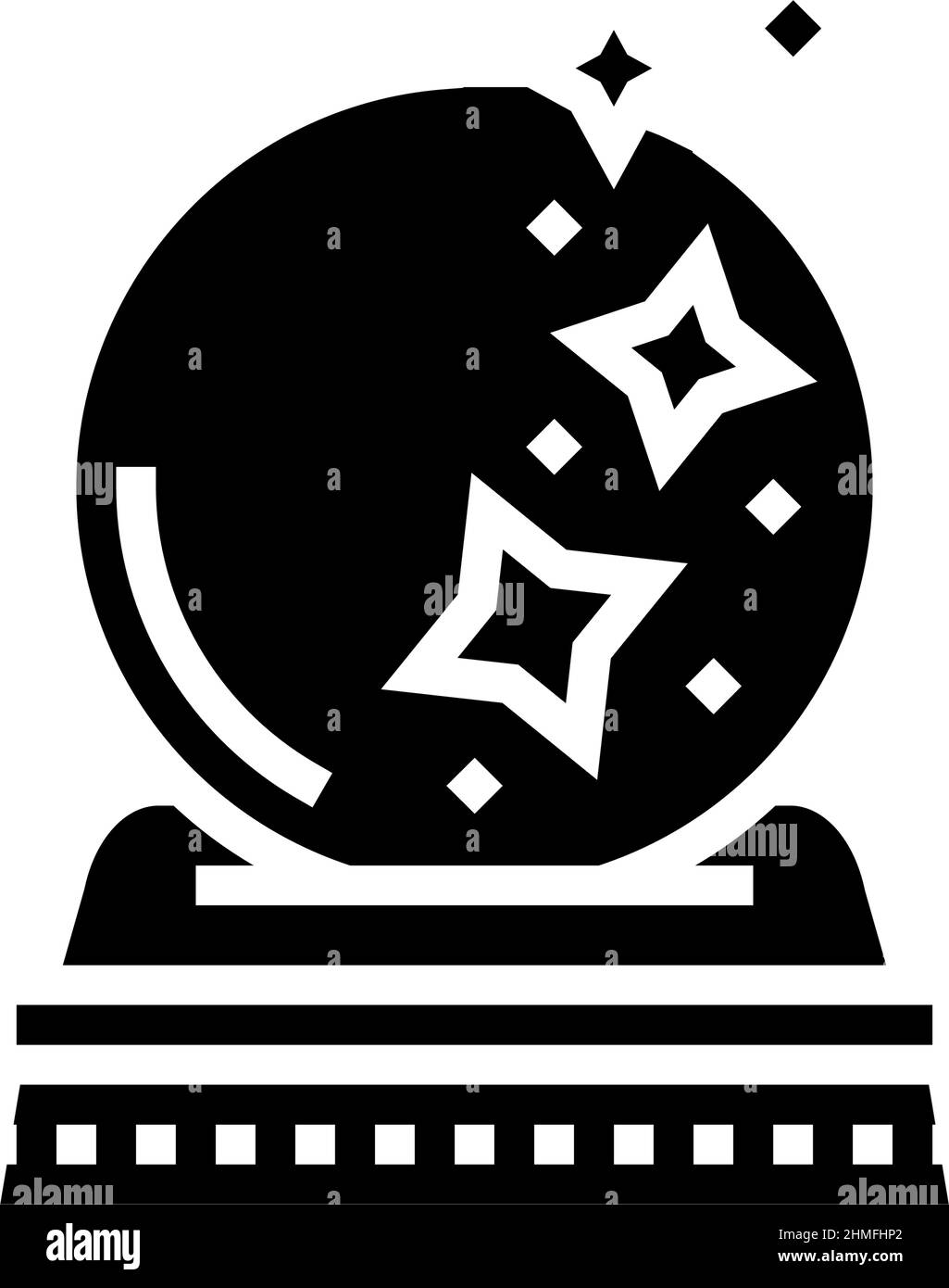 sphere magic glyph icon vector illustration Stock Vector Image & Art ...