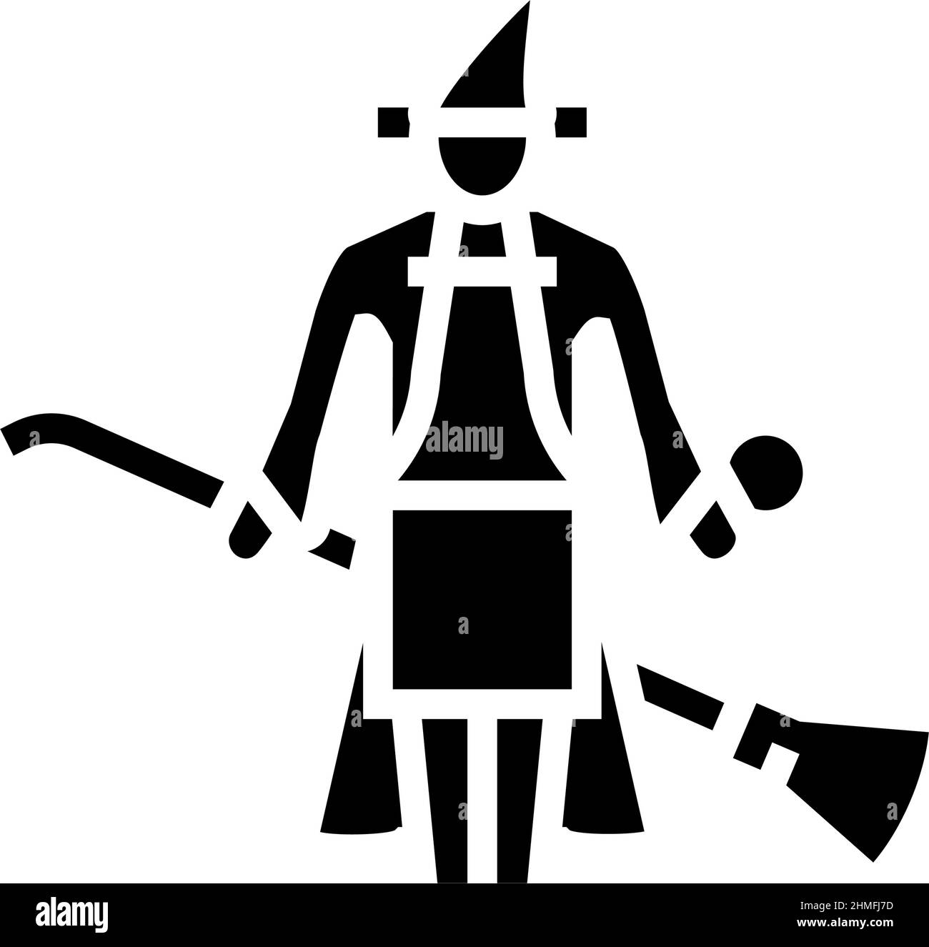 Witch hat black glyph Stock Vector Images - Alamy