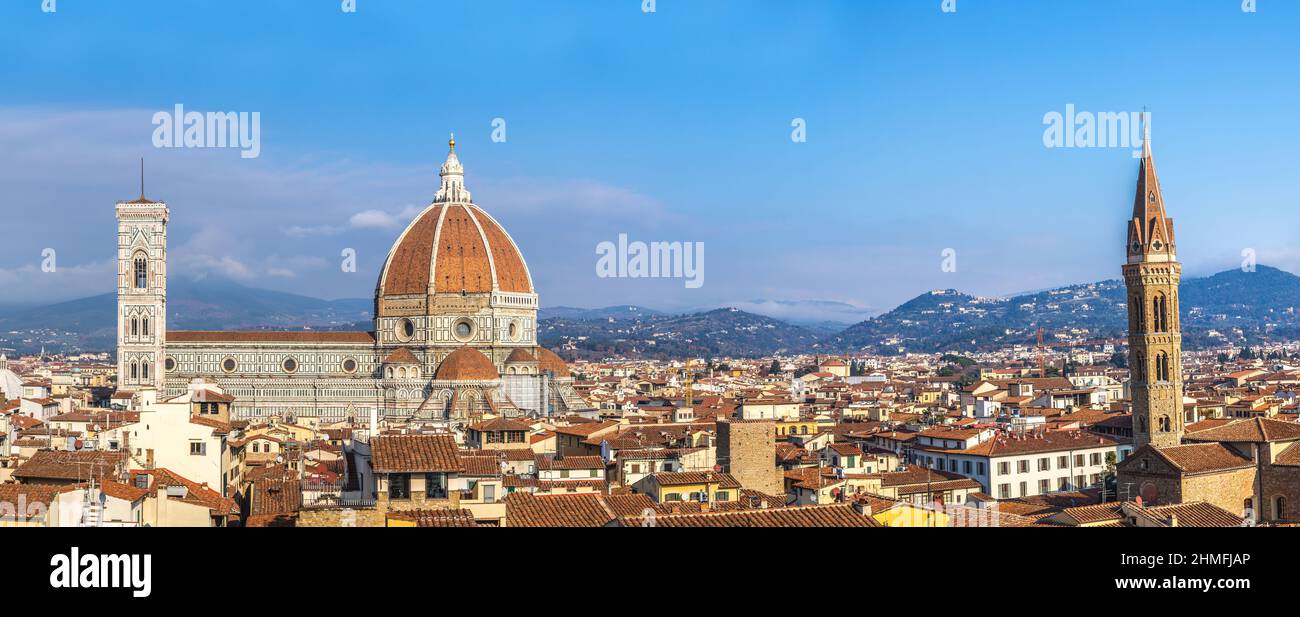 Rooftop view of medieval Duomo cathedral in Florence Stock Photo - Alamy