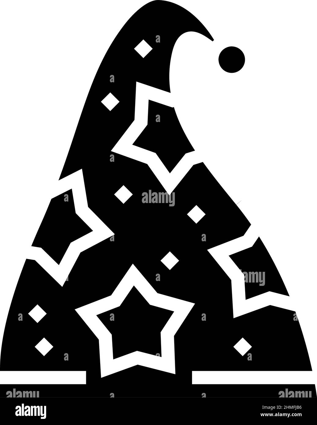 hat magic glyph icon vector illustration Stock Vector Image & Art - Alamy