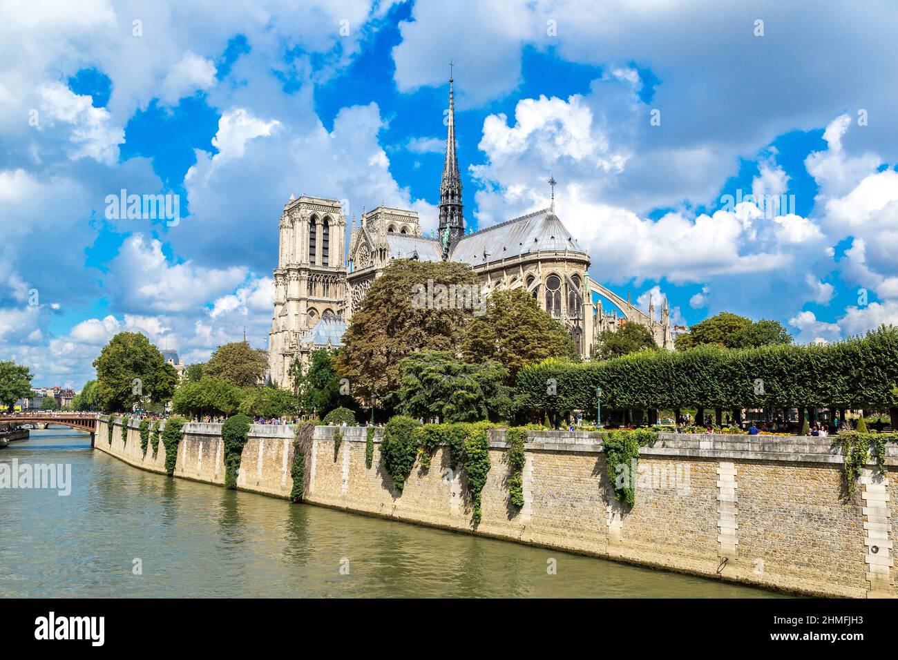 Seine and Notre Dame de Paris is the one of the most famous symbols of ...