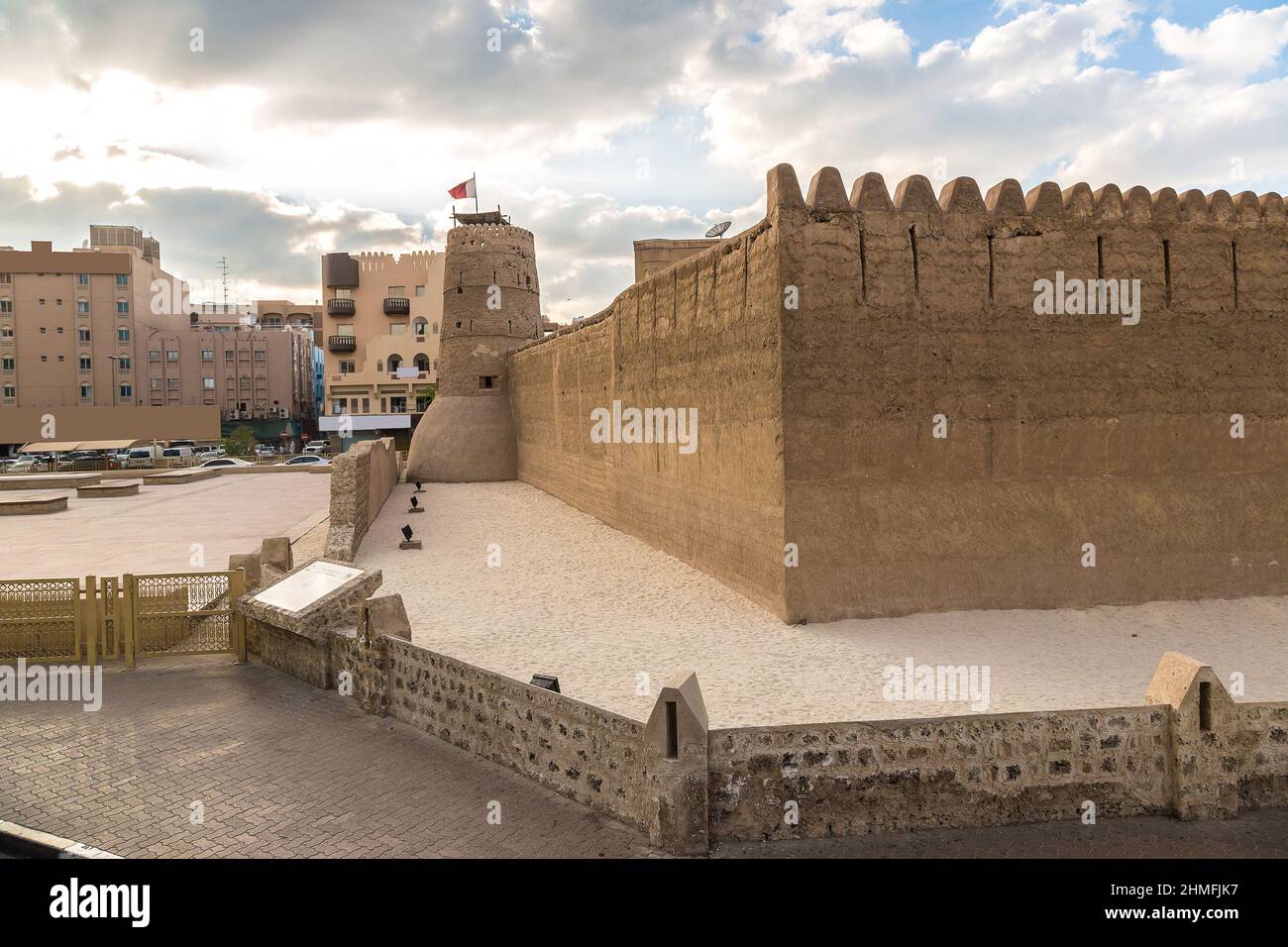 Al Fahidi fort - ancient arabic fortress in Dubai Museum, UAE Stock ...