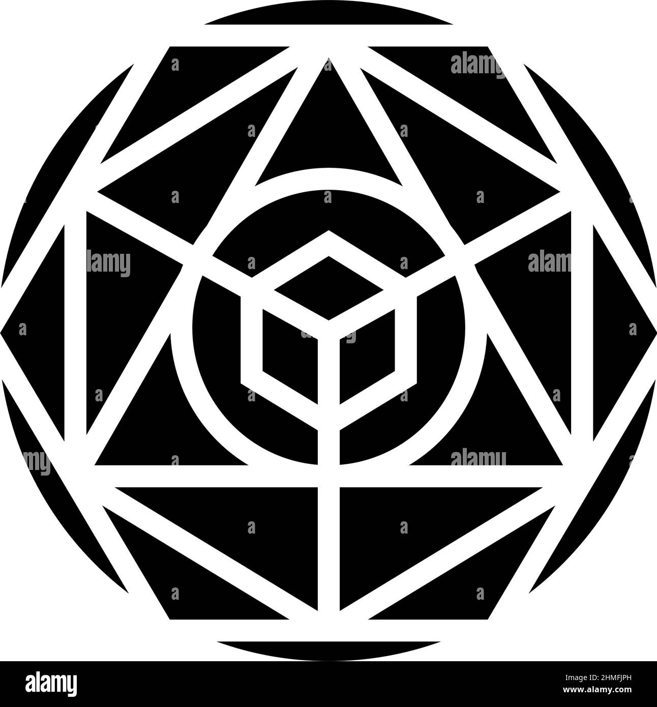 alchemy magic glyph icon vector illustration Stock Vector Image & Art ...