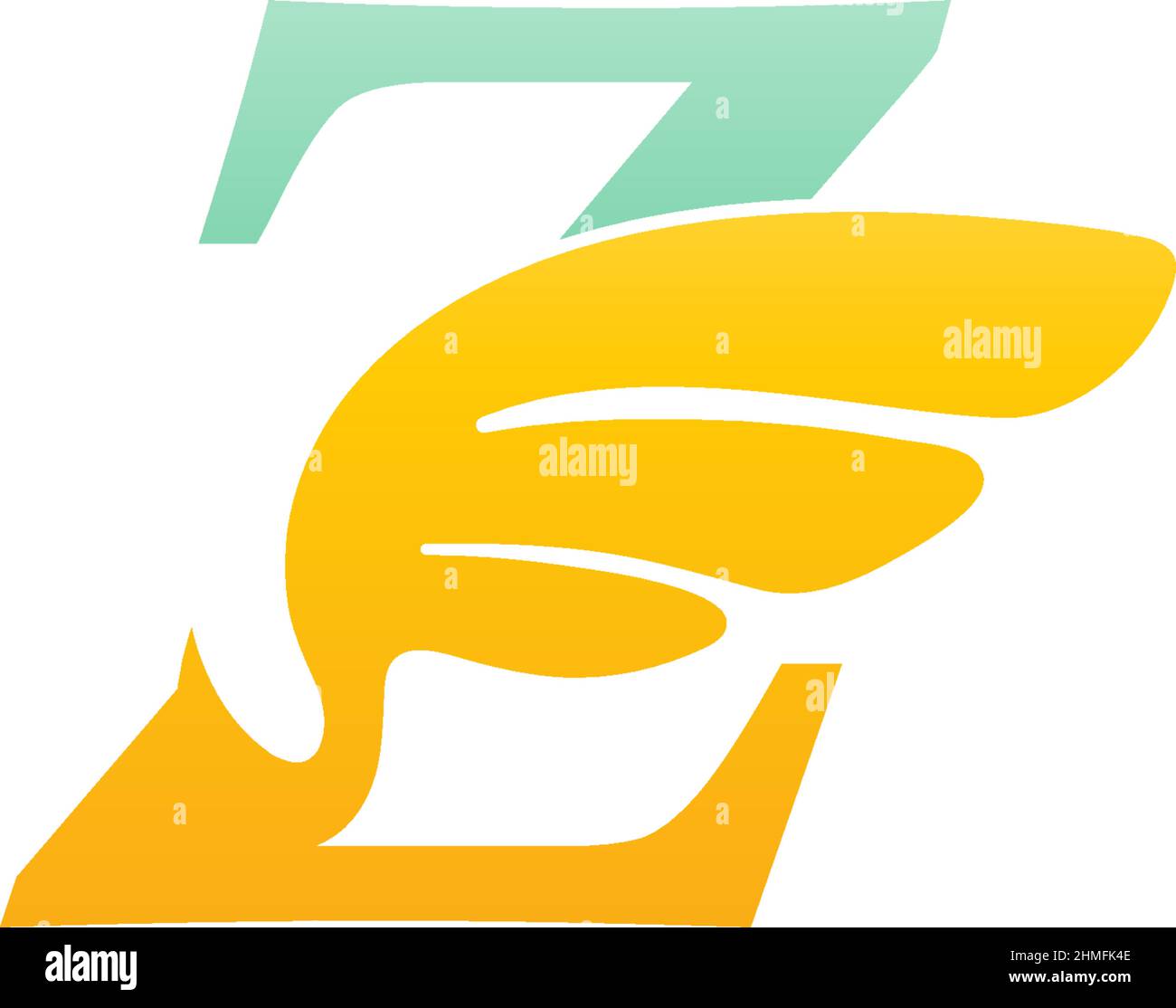 Letter Z logo icon illustration with wings vector Stock Vector Image ...