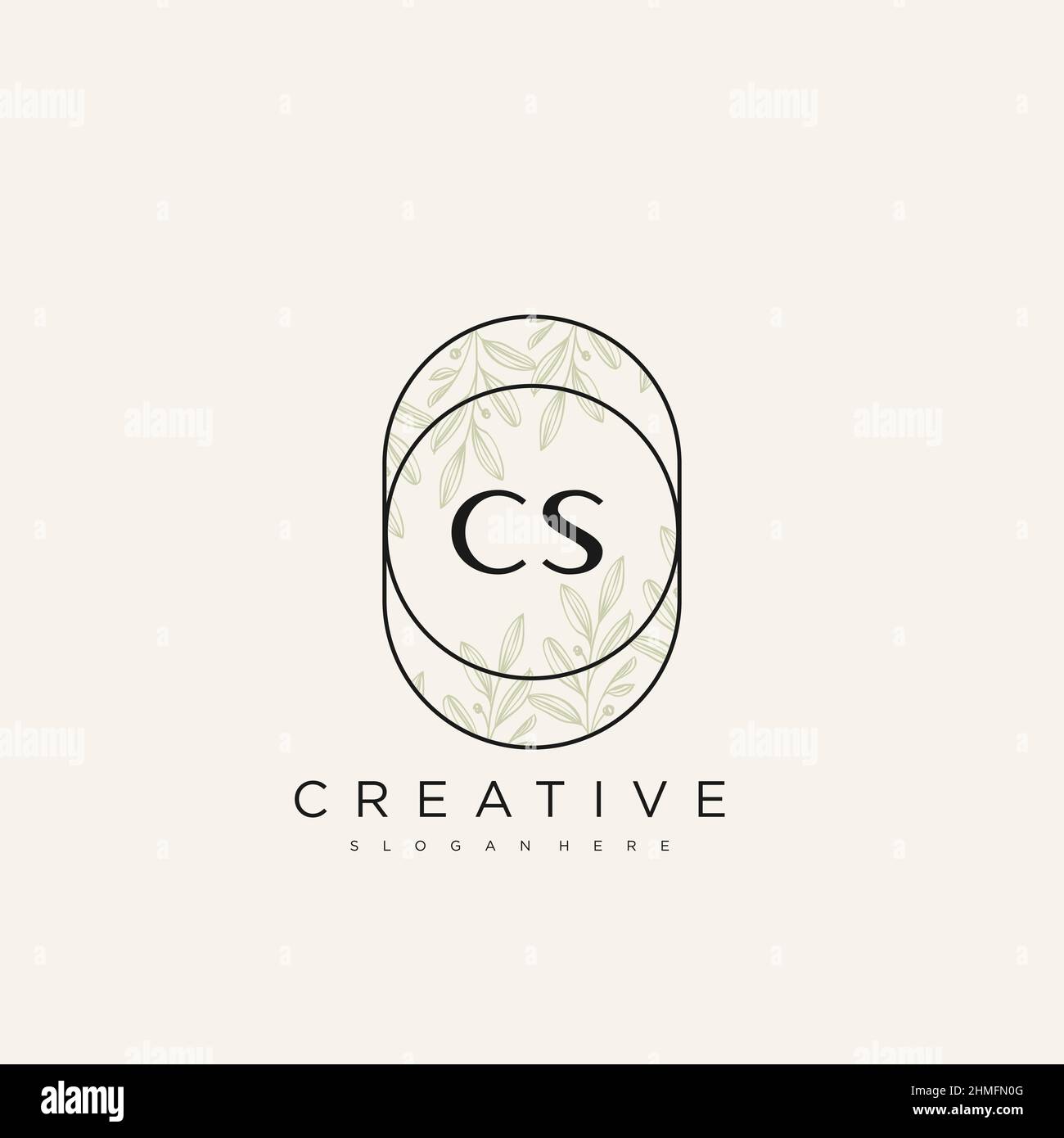 CS Initial Letter Flower Logo Template Vector premium vector Stock ...