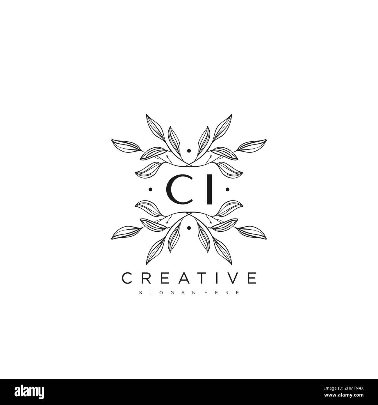 CI Initial Letter Flower Logo Template Vector premium vector Stock ...