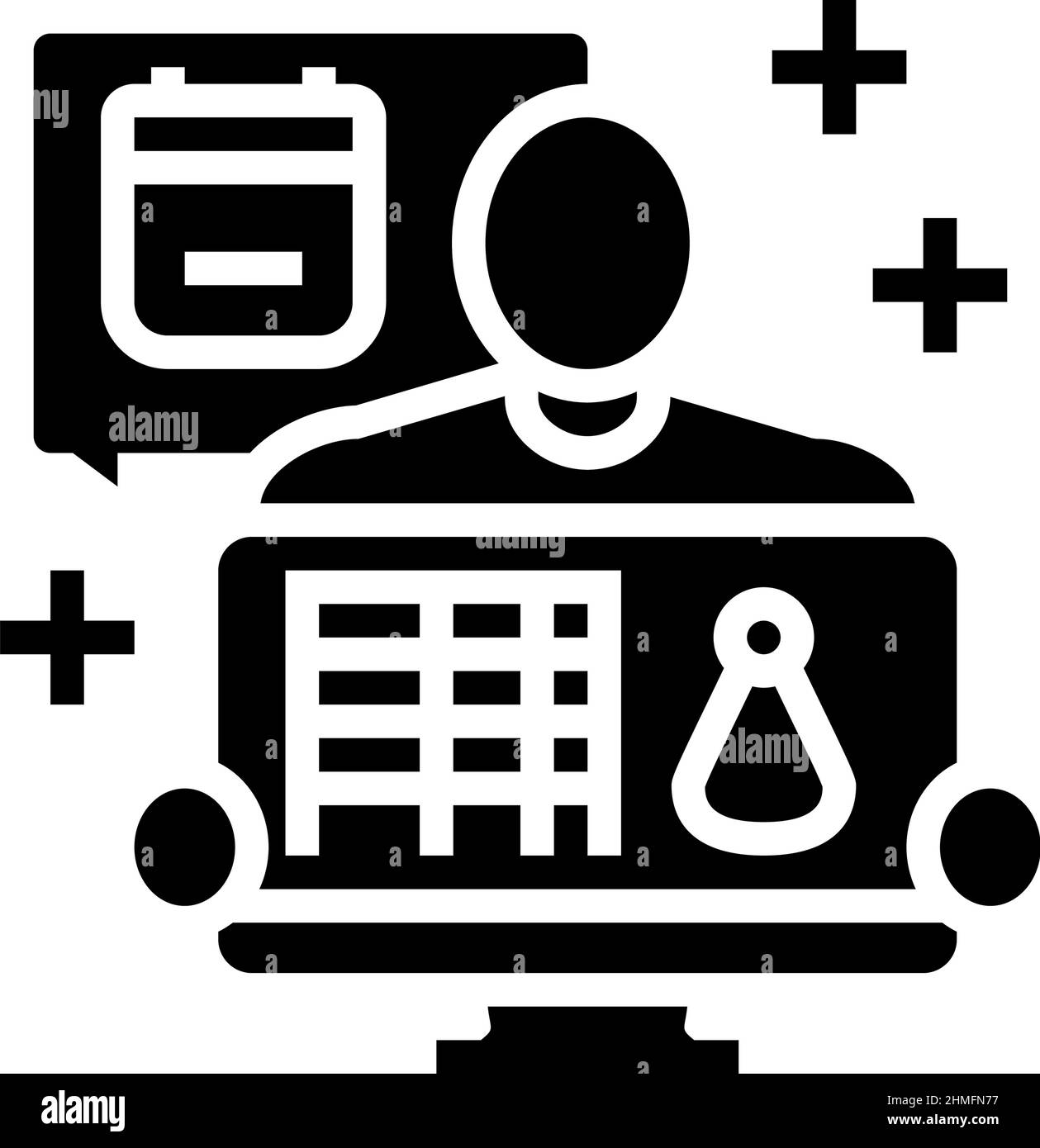 event planner glyph icon vector illustration Stock Vector Image & Art ...