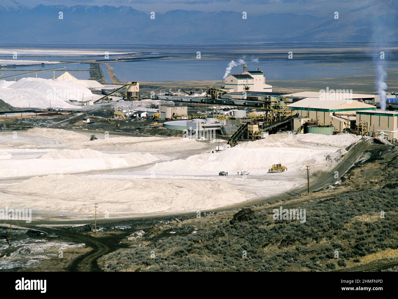 Salt harvesting plant, Utah Stock Photo - Alamy