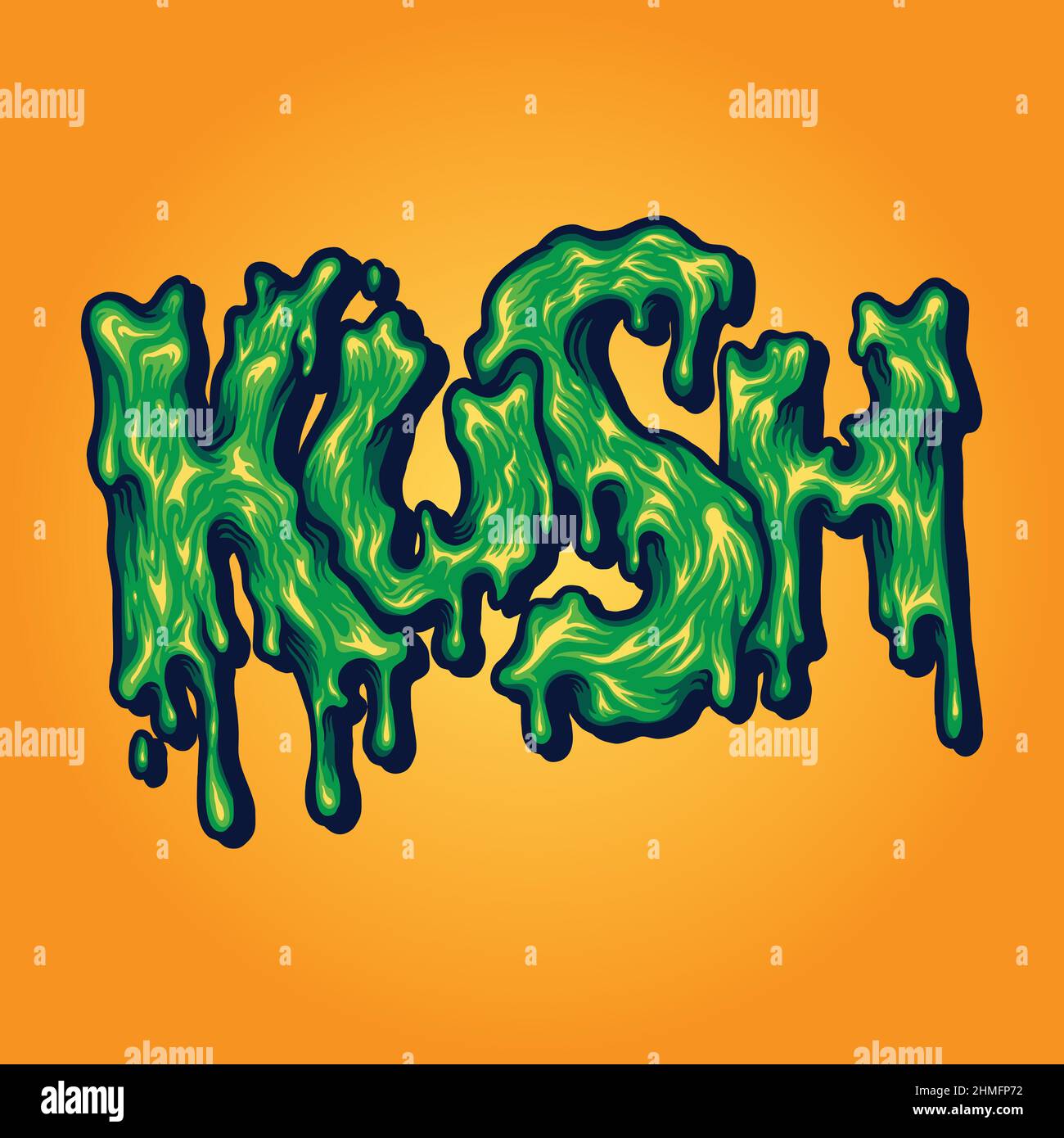 Kush Typeface Melting Vector illustrations for your work Logo, mascot ...