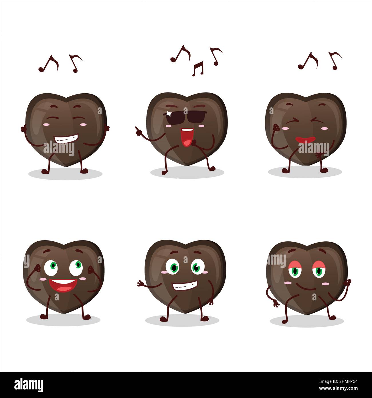 An image of love chocolate candy dancer cartoon character enjoying the ...