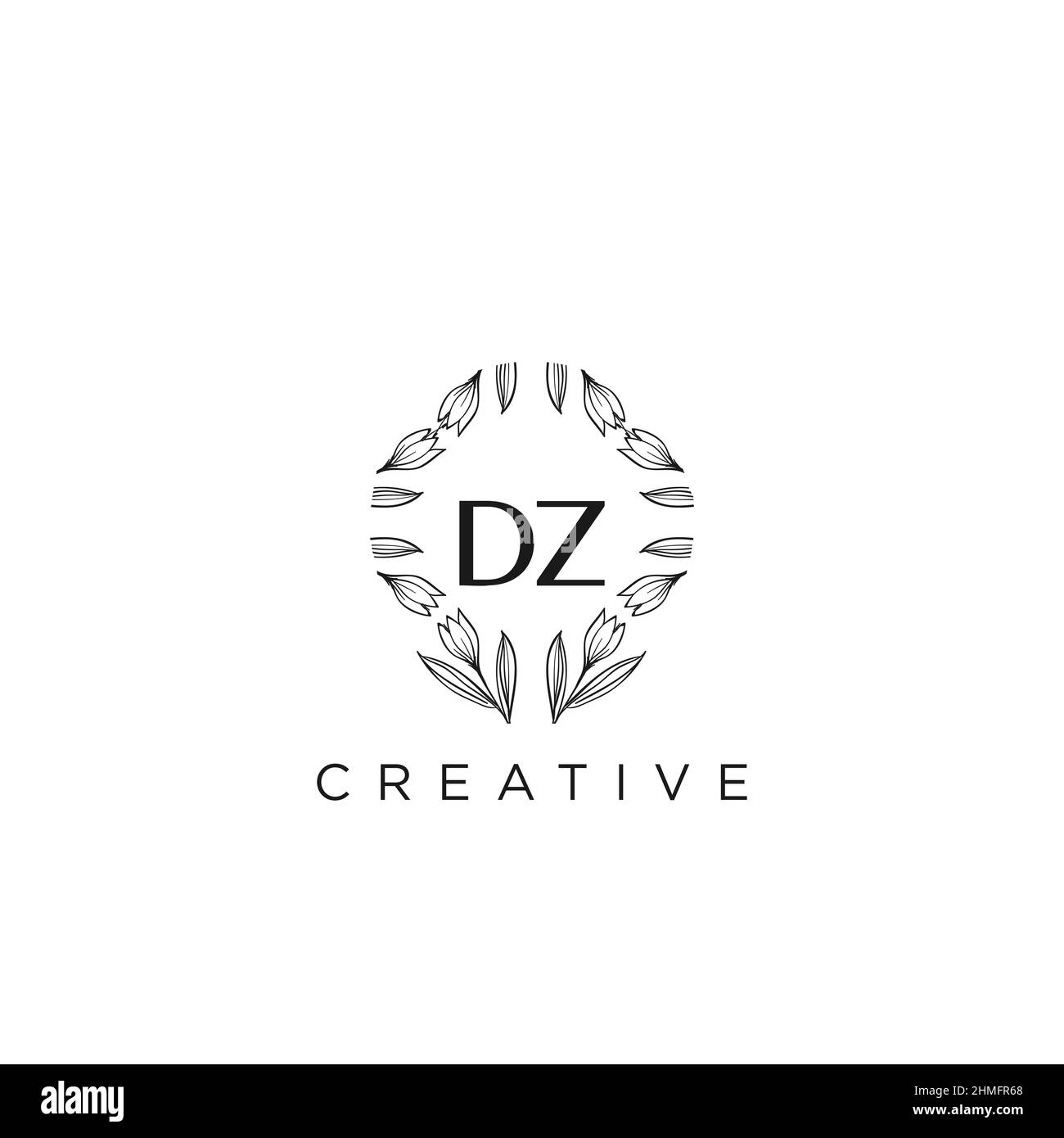DZ Initial Letter Flower Logo Template Vector premium vector Stock Vector Image & Art - Alamy