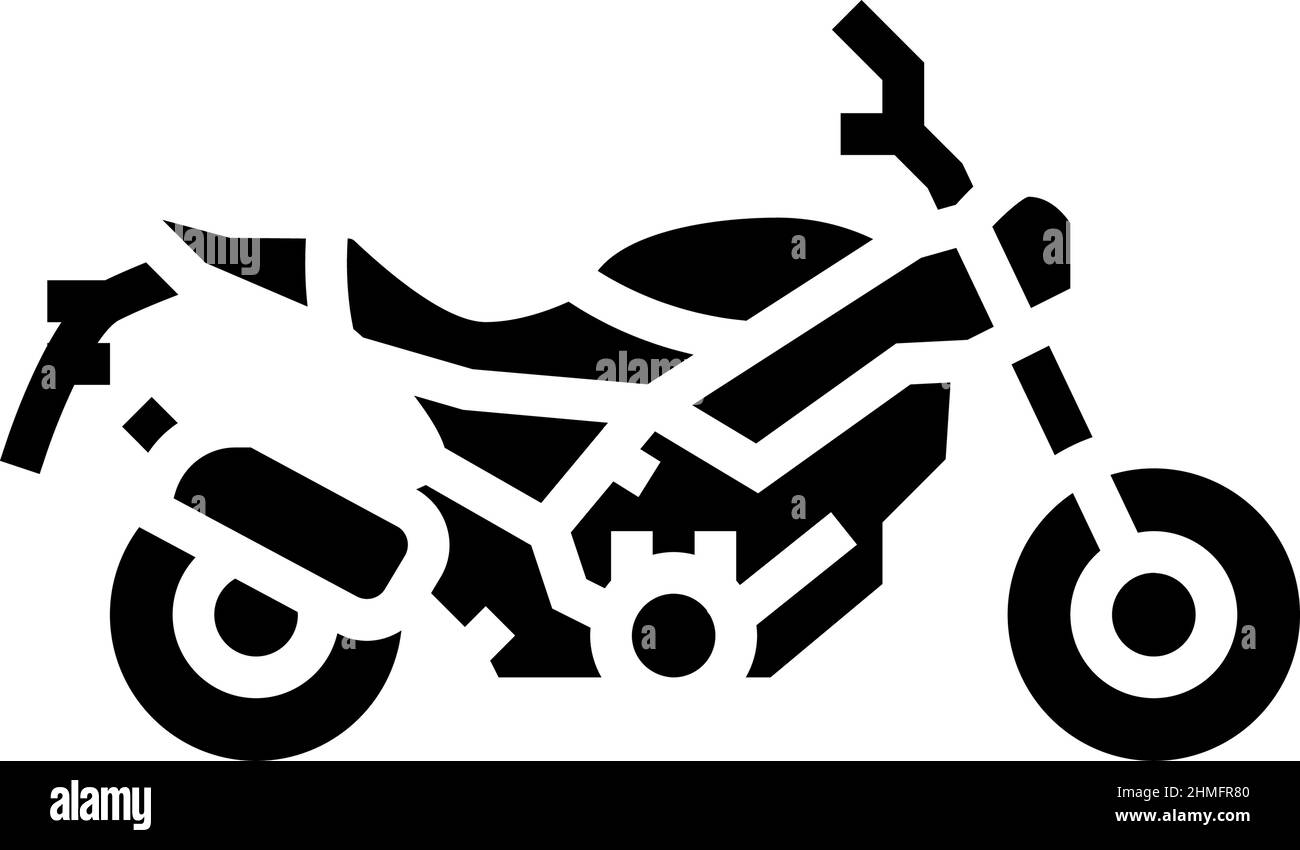 motorcycle transport glyph icon vector illustration Stock Vector Image ...