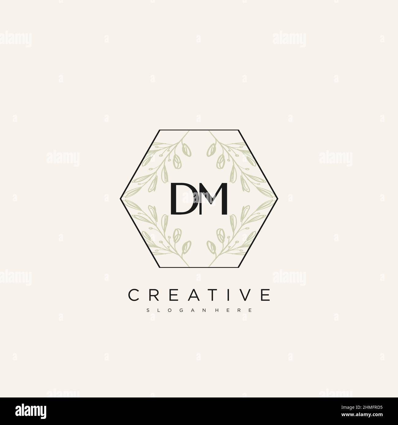 DM Initial Letter Flower Logo Template Vector premium vector Stock ...
