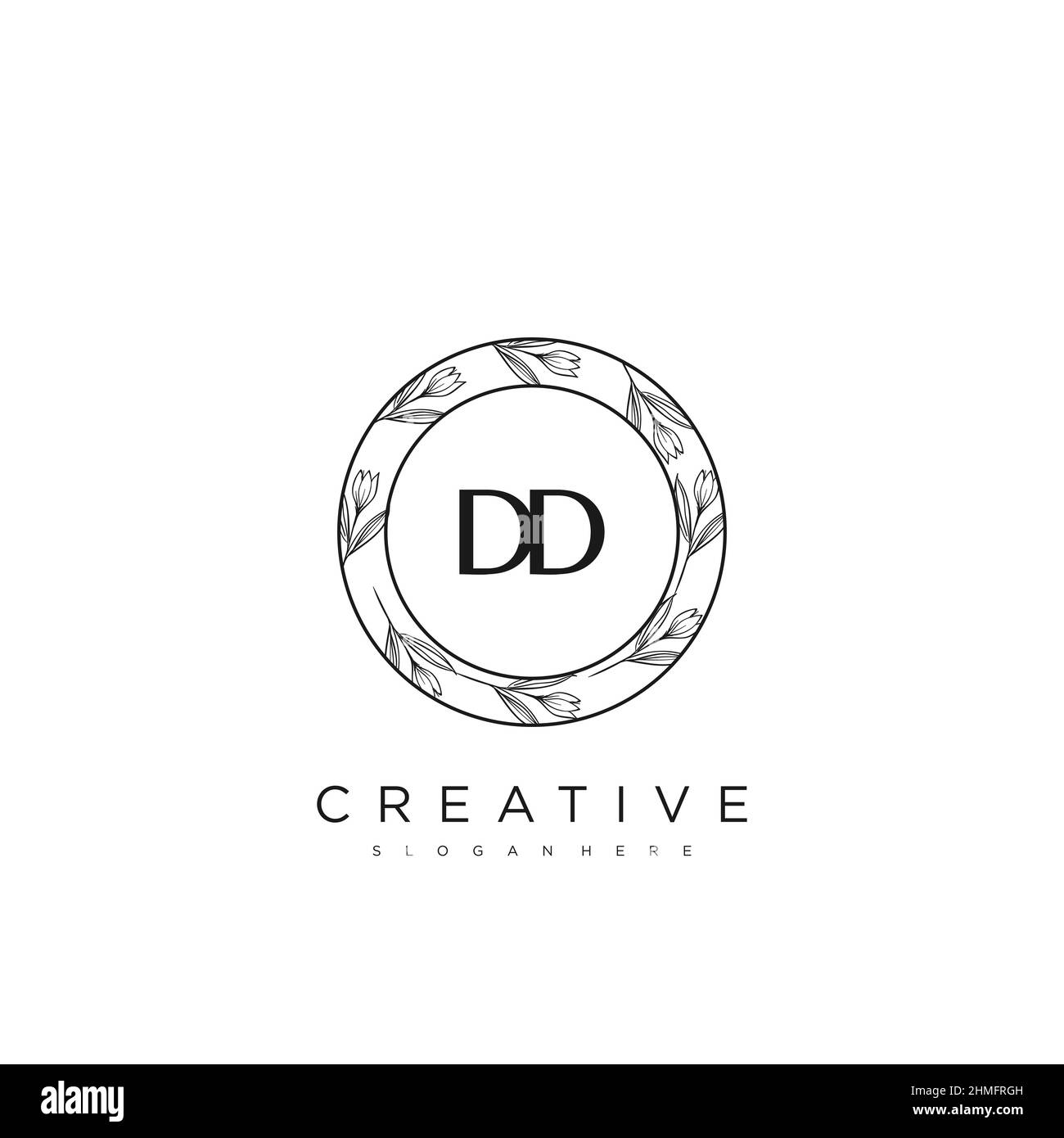 DD Initial Letter Flower Logo Template Vector premium vector Stock Vector Image & Art - Alamy