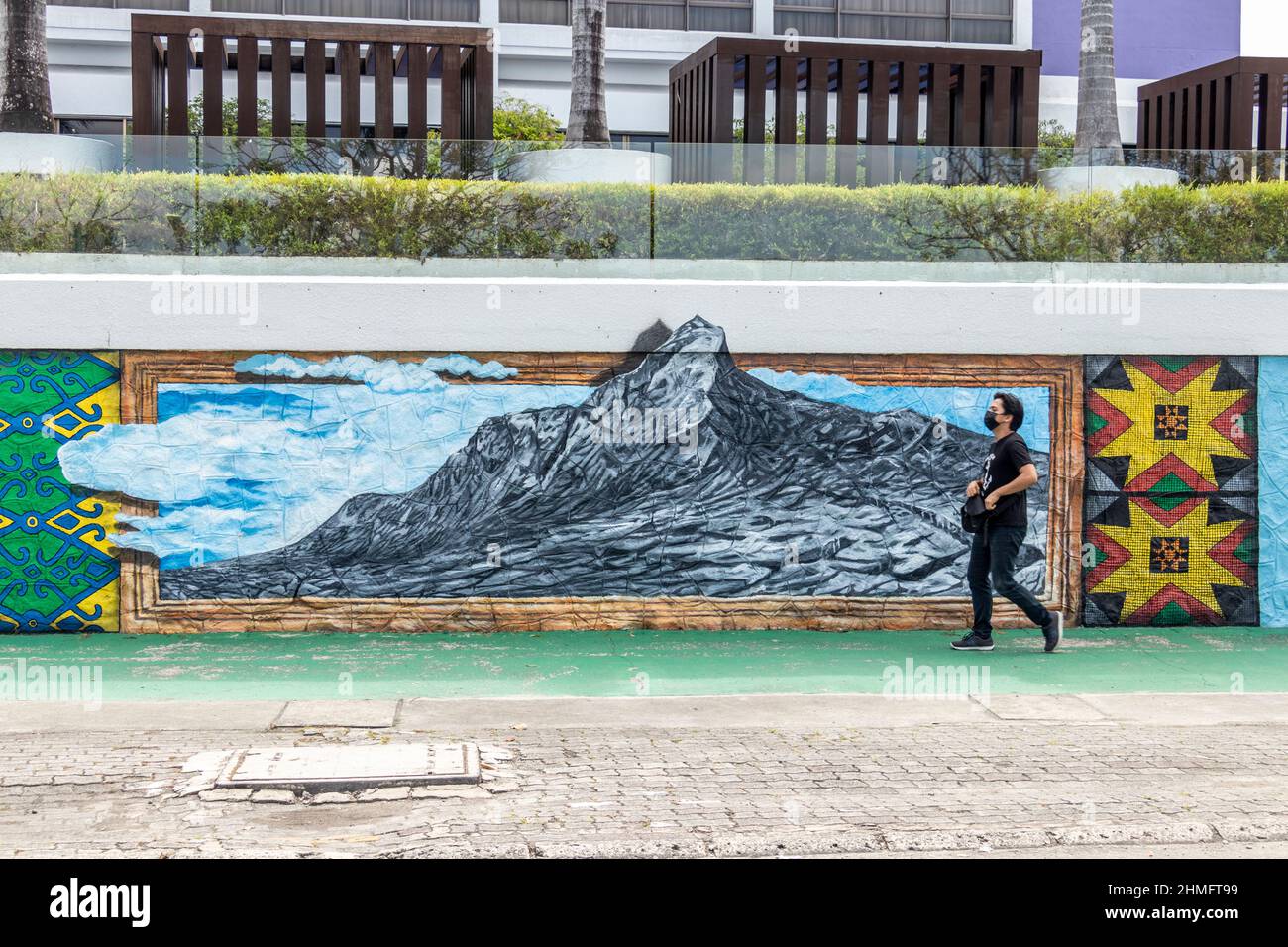 Wall art Kota Kinabalu Sabah Borneo Malaysia Stock Photo - Alamy