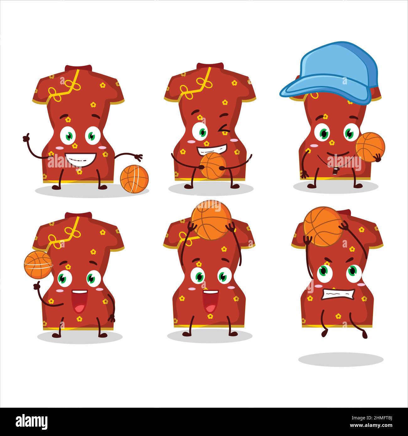 Talented red clothing of chinese woman cartoon character as a ...