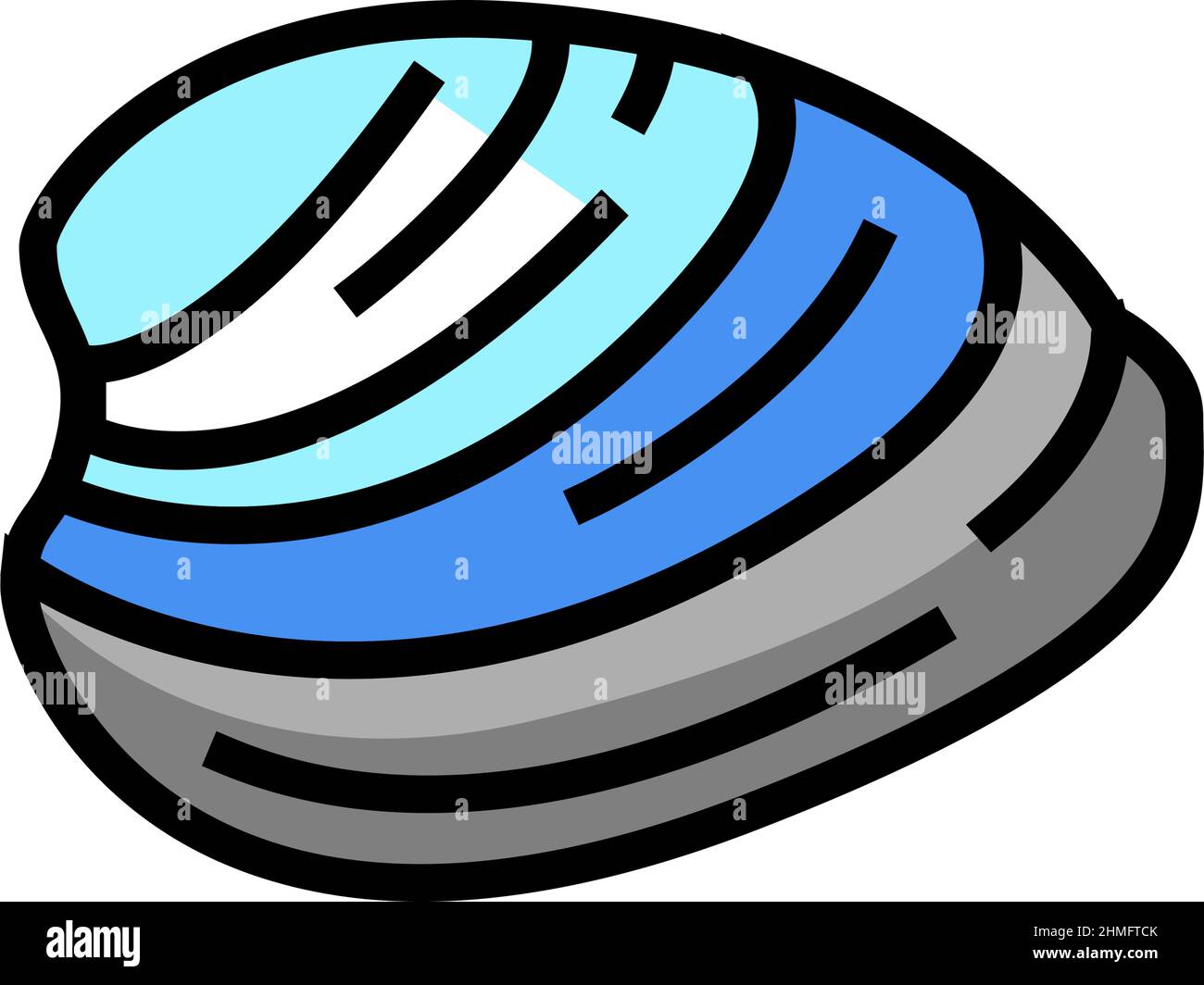 ocean quahog clam color icon vector illustration Stock Vector Image ...