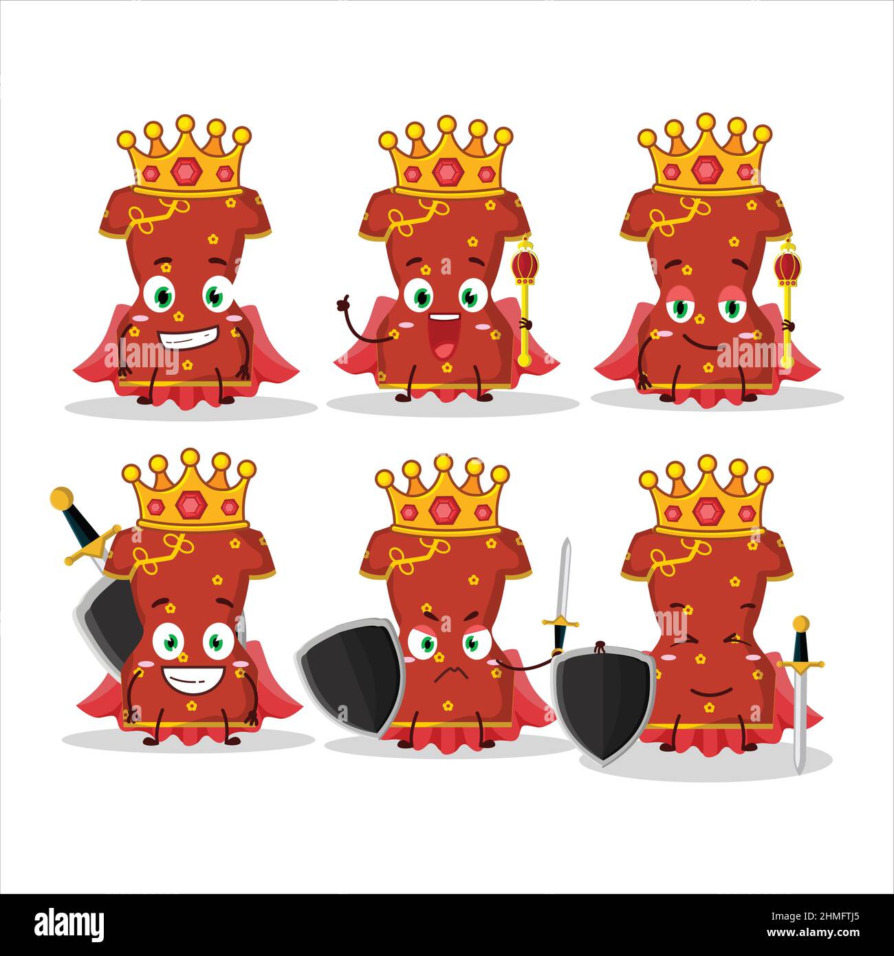 A Charismatic King red clothing of chinese woman cartoon character ...