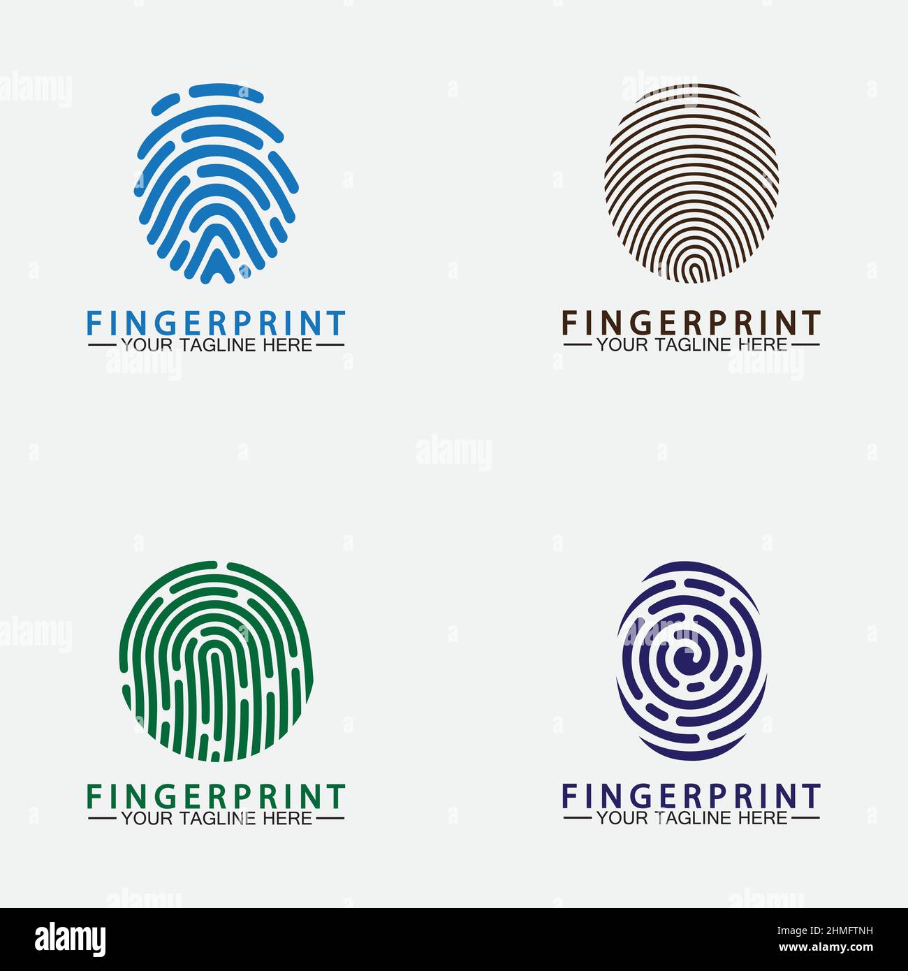 Fingerprint logo vector icon illustration template Stock Vector Image ...