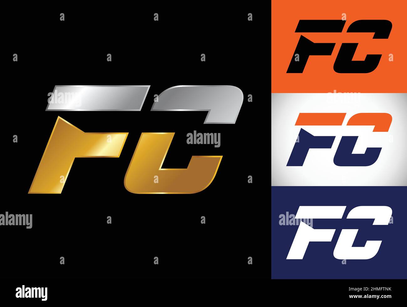Initial Letter F C Logo Design Vector. Graphic Alphabet Symbol For ...