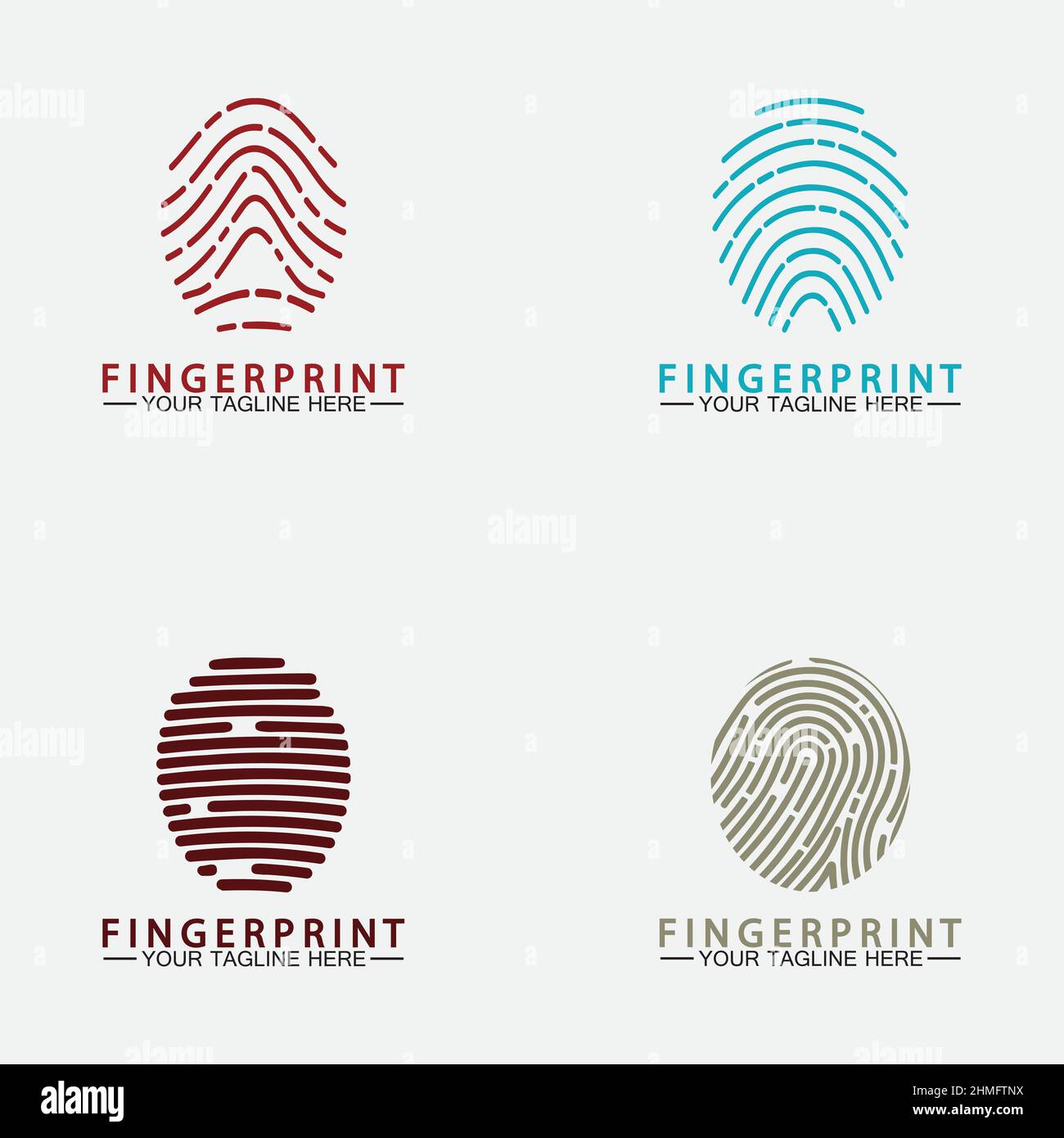 Fingerprint logo vector icon illustration template Stock Vector Image ...