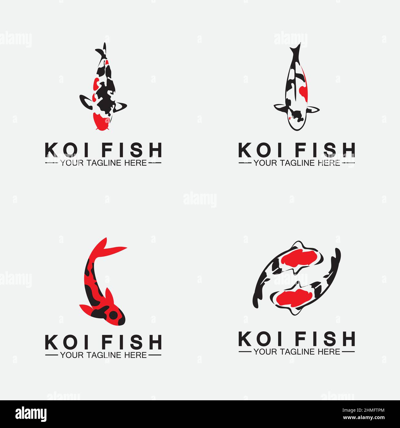 Koi Fish Logo Design Vector Template Stock Vector Image & Art - Alamy