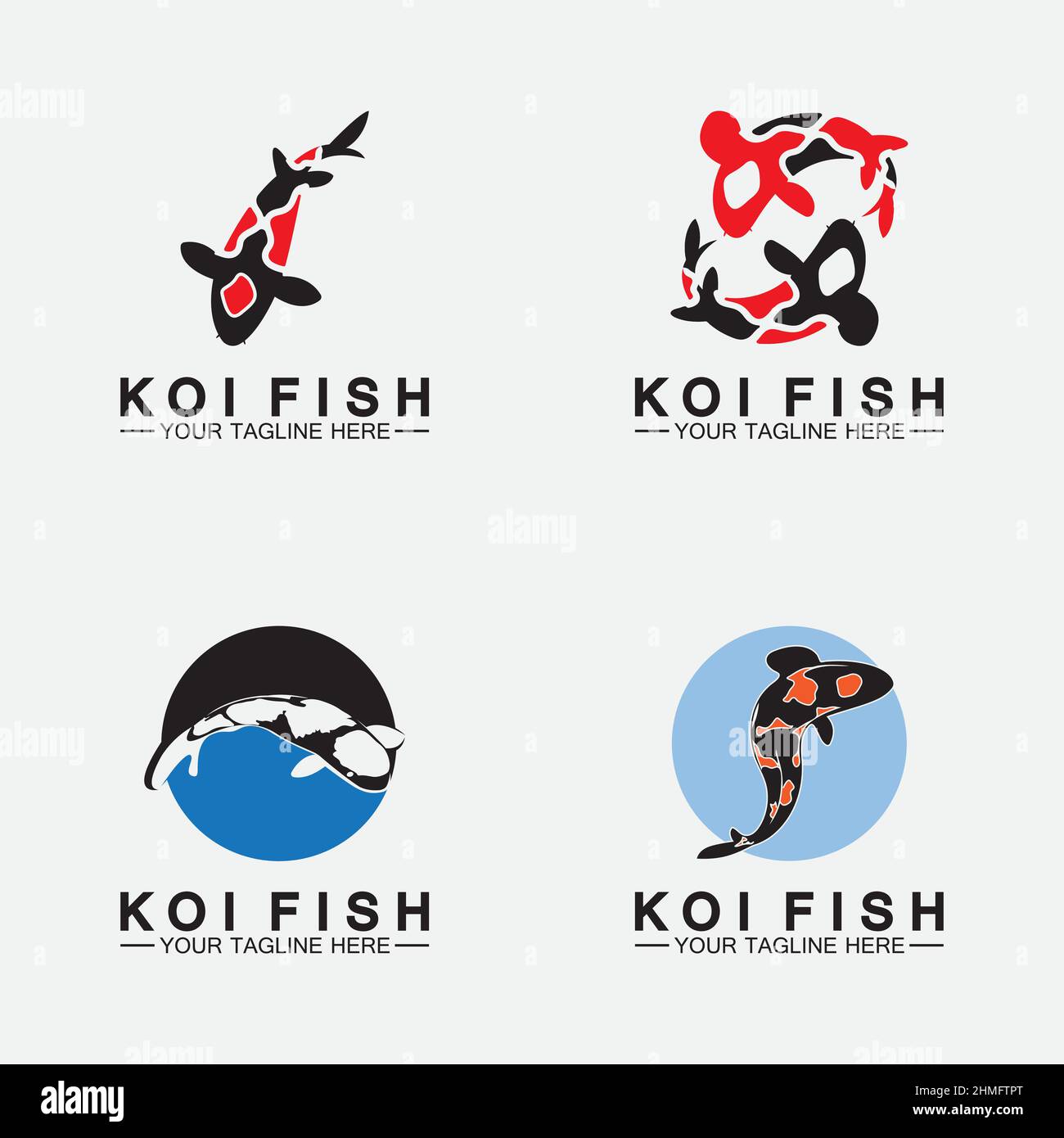 Koi Fish Logo Design Vector Template Stock Vector Image & Art - Alamy