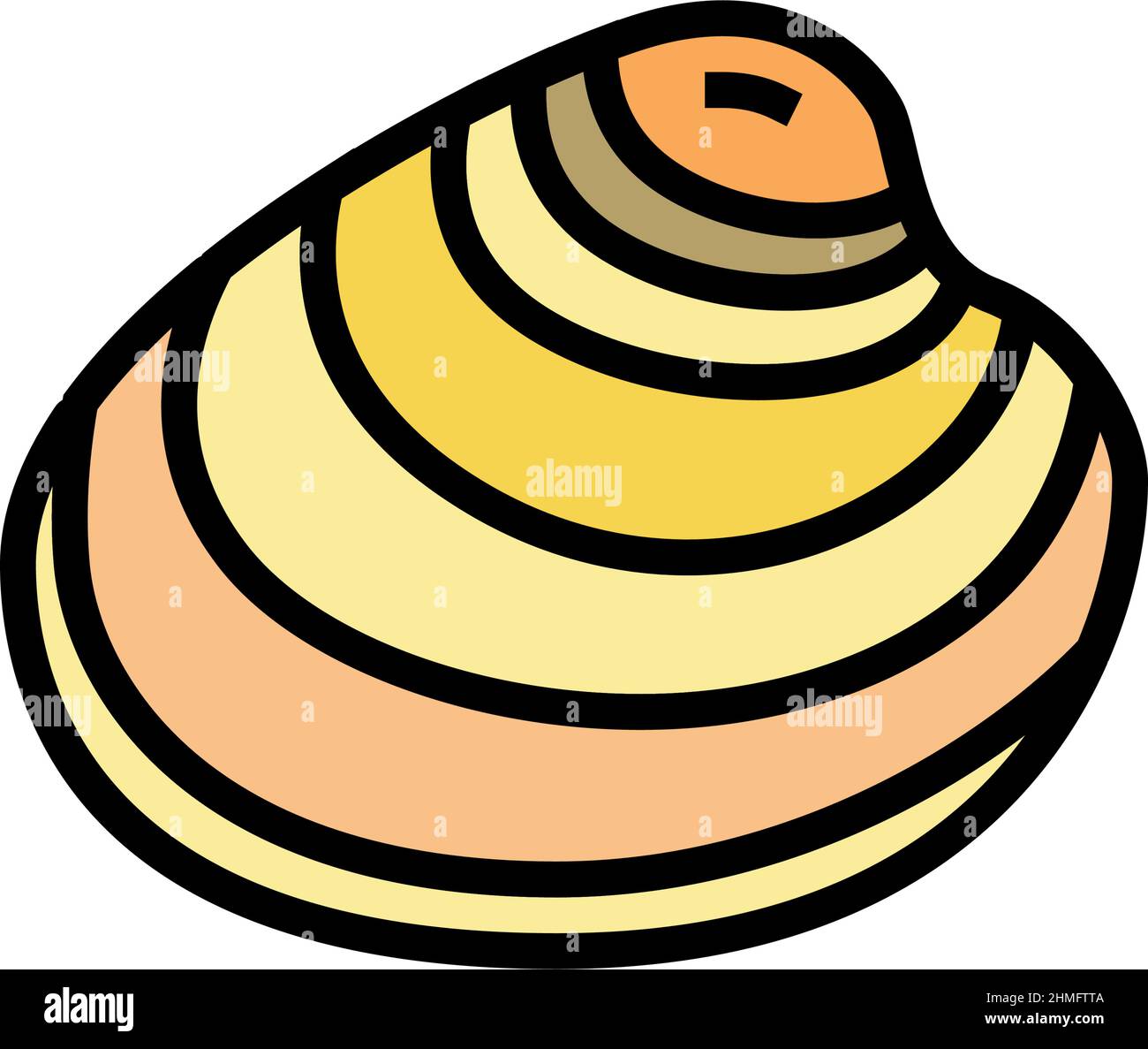 hard-shell atlantic clam color icon vector illustration Stock Vector ...