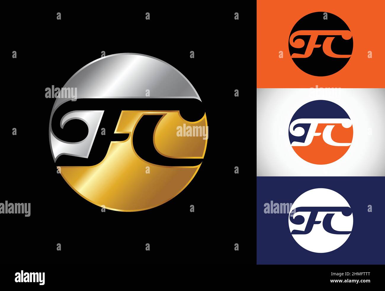 Initial Letter F C Logo Design Vector. Graphic Alphabet Symbol For ...