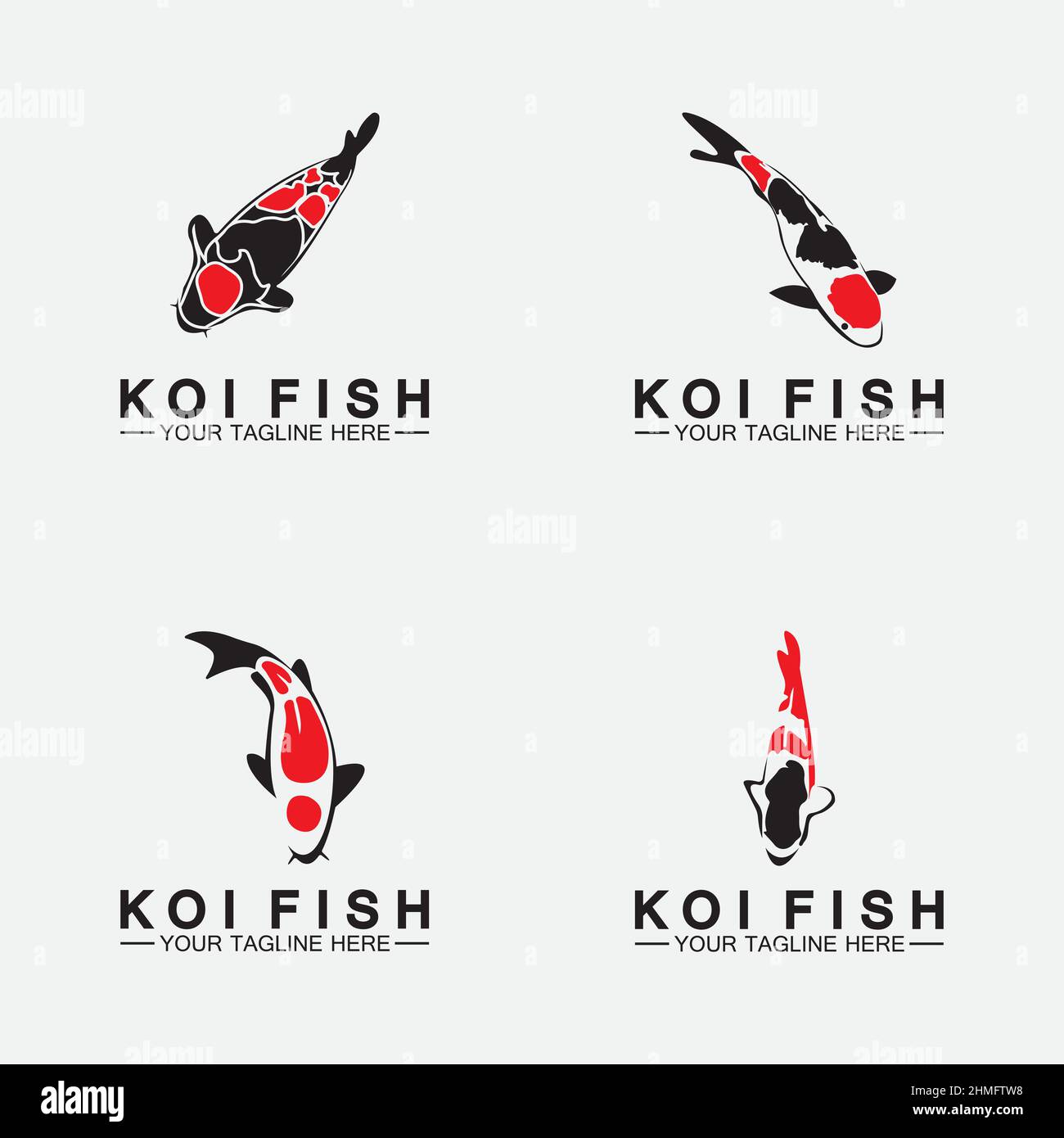 Koi Fish Logo Design Vector Template Stock Vector Image & Art - Alamy
