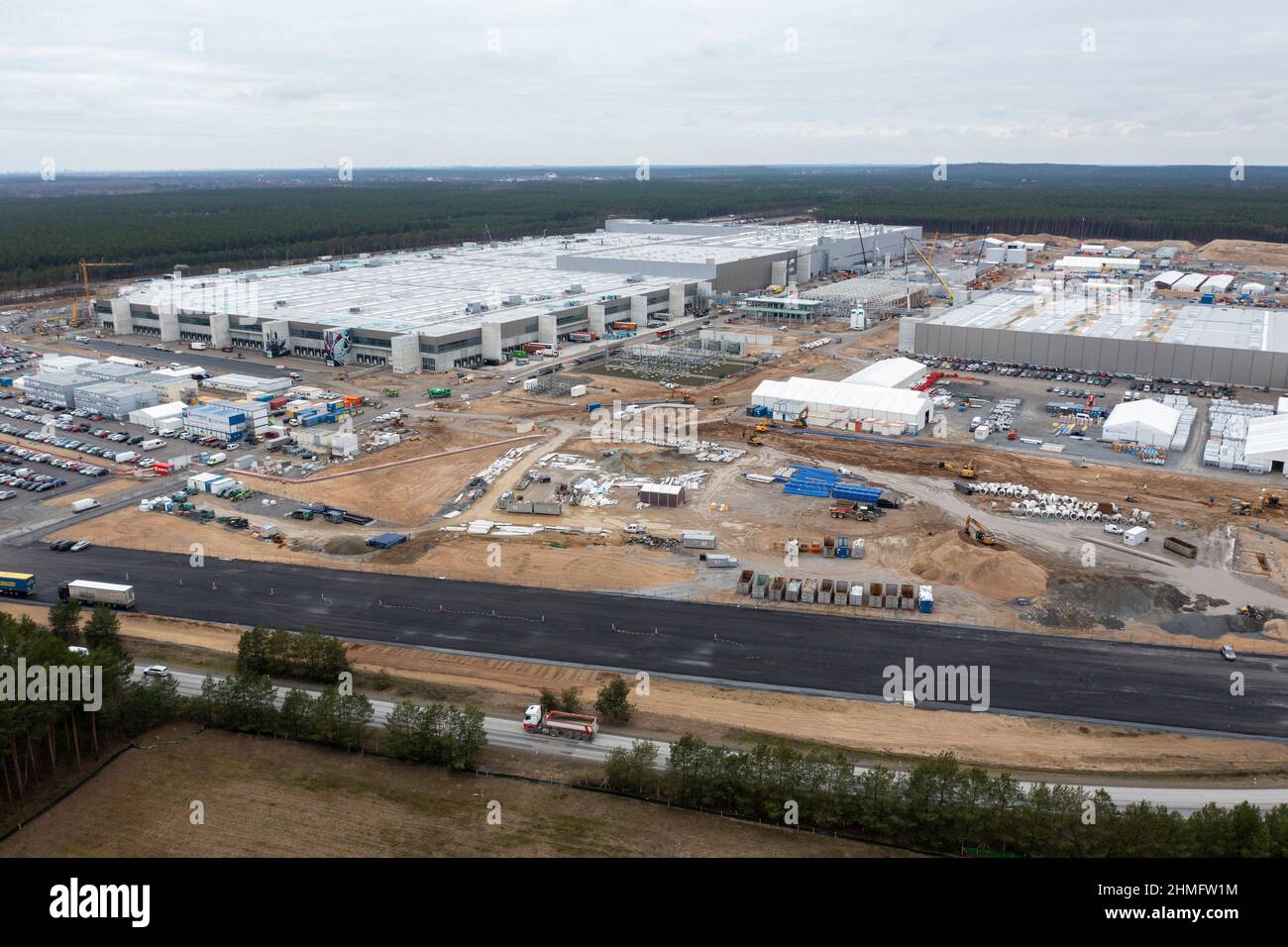 Berlin, Germany. 09th Feb, 2022. Construction is underway on the site ...