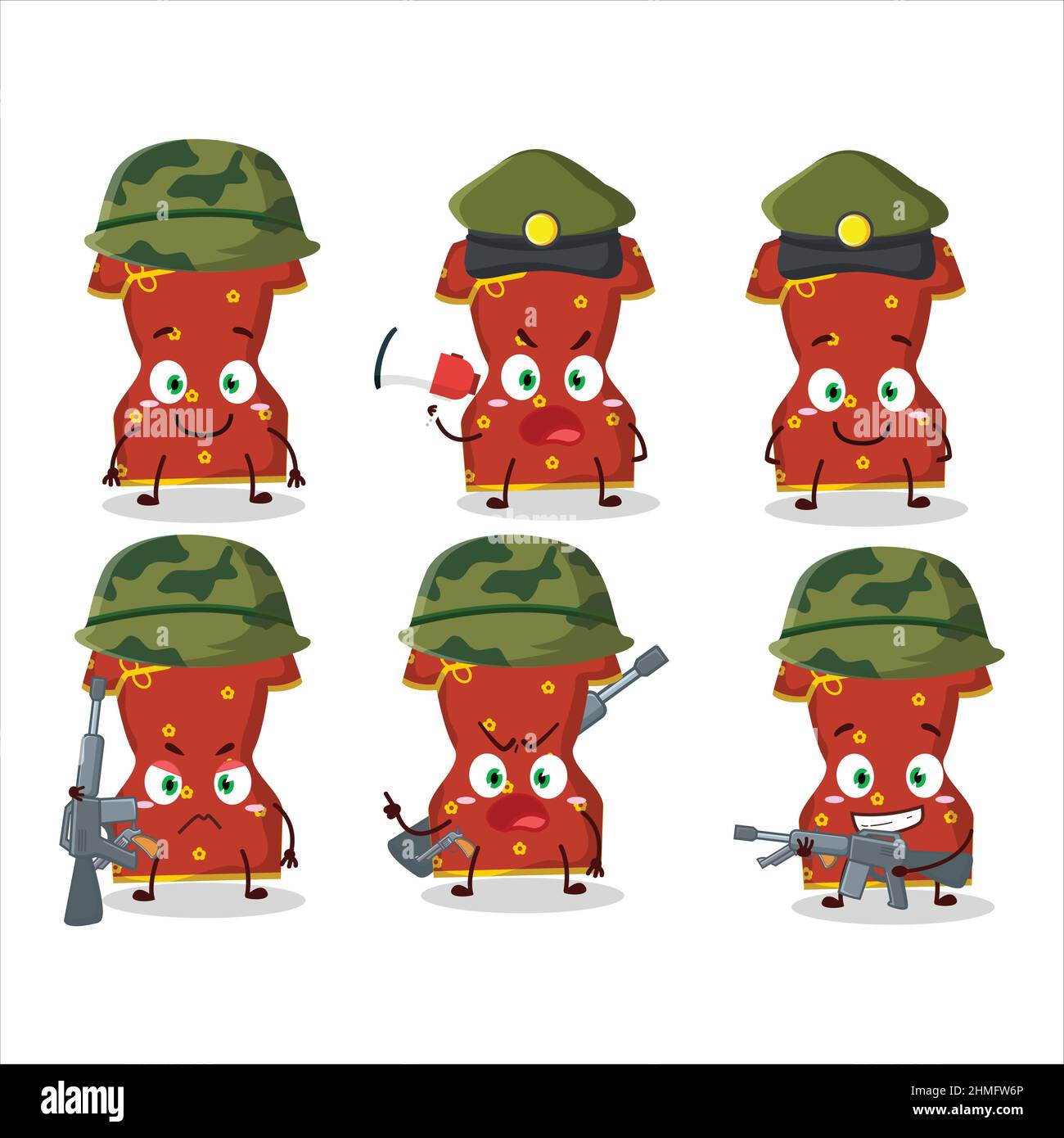 A charming soldier red clothing of chinese woman cartoon picture bring ...