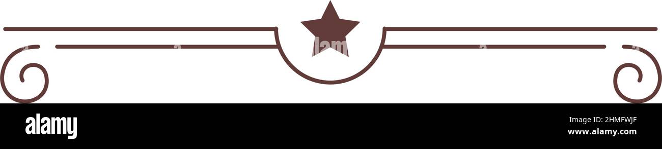 divider vintage with star Stock Vector Image & Art - Alamy