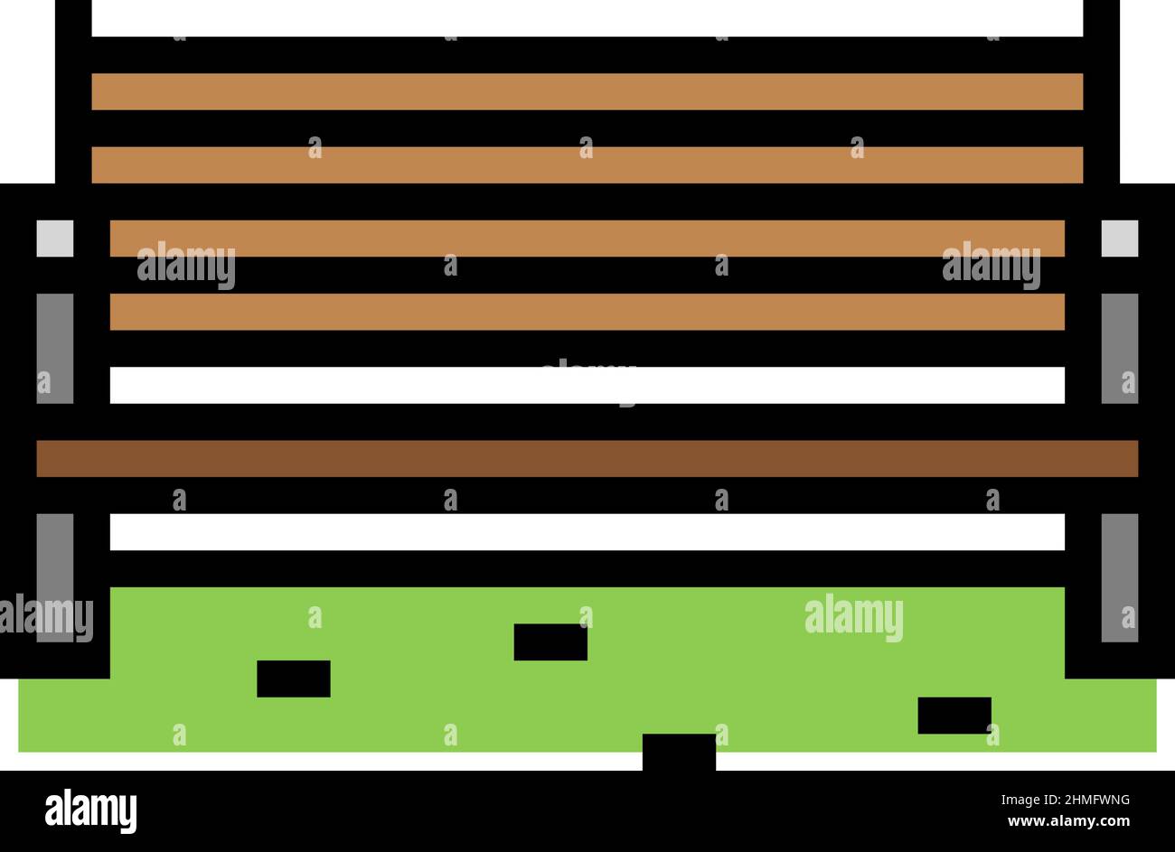 Wood bench color line Stock Vector Images - Alamy